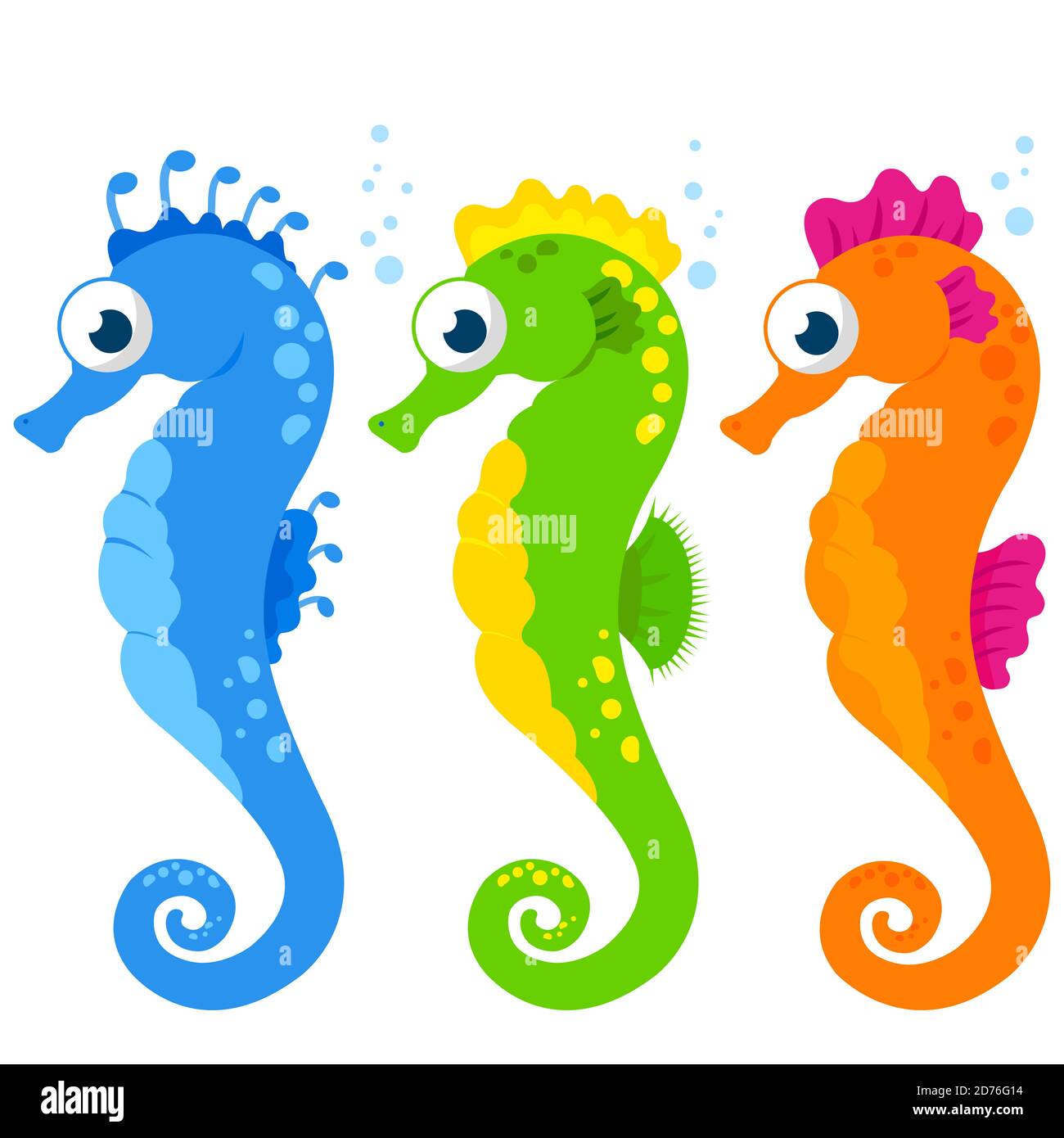 Sea horse in cartoon Cut Out Stock Images & Pictures - Alamy