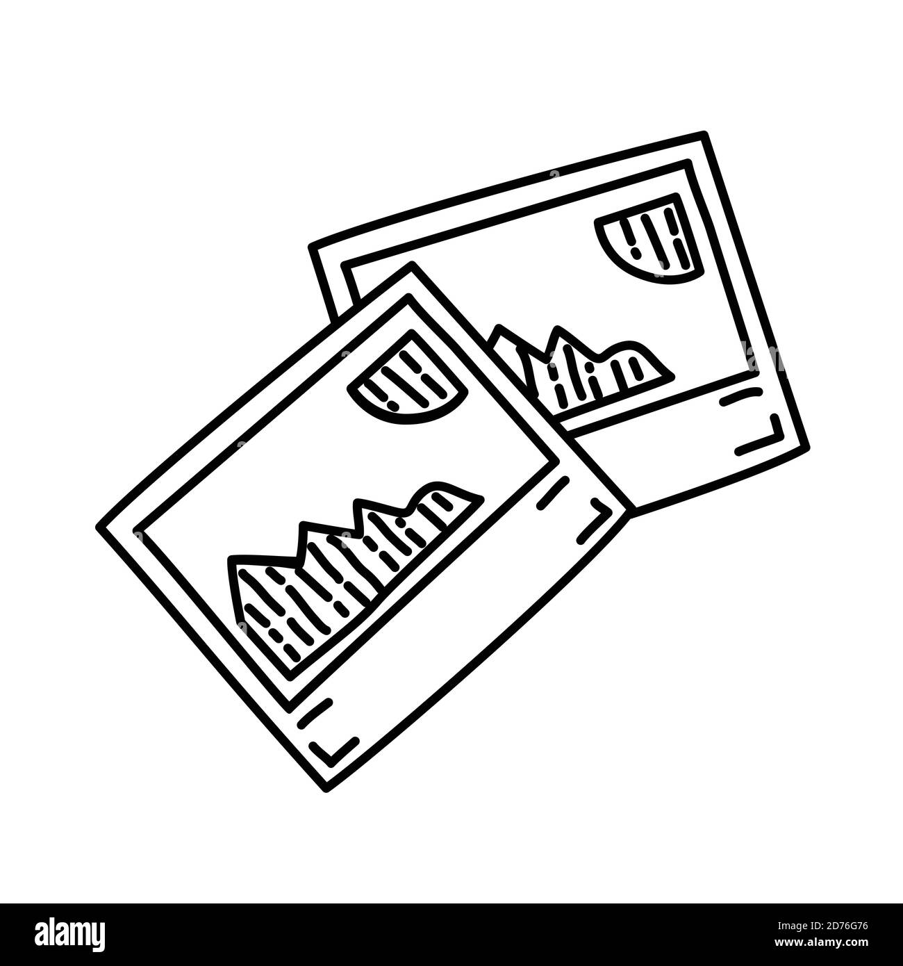 Picture Icon. Doodle Hand Drawn or Black Outline Icon Style Stock ...