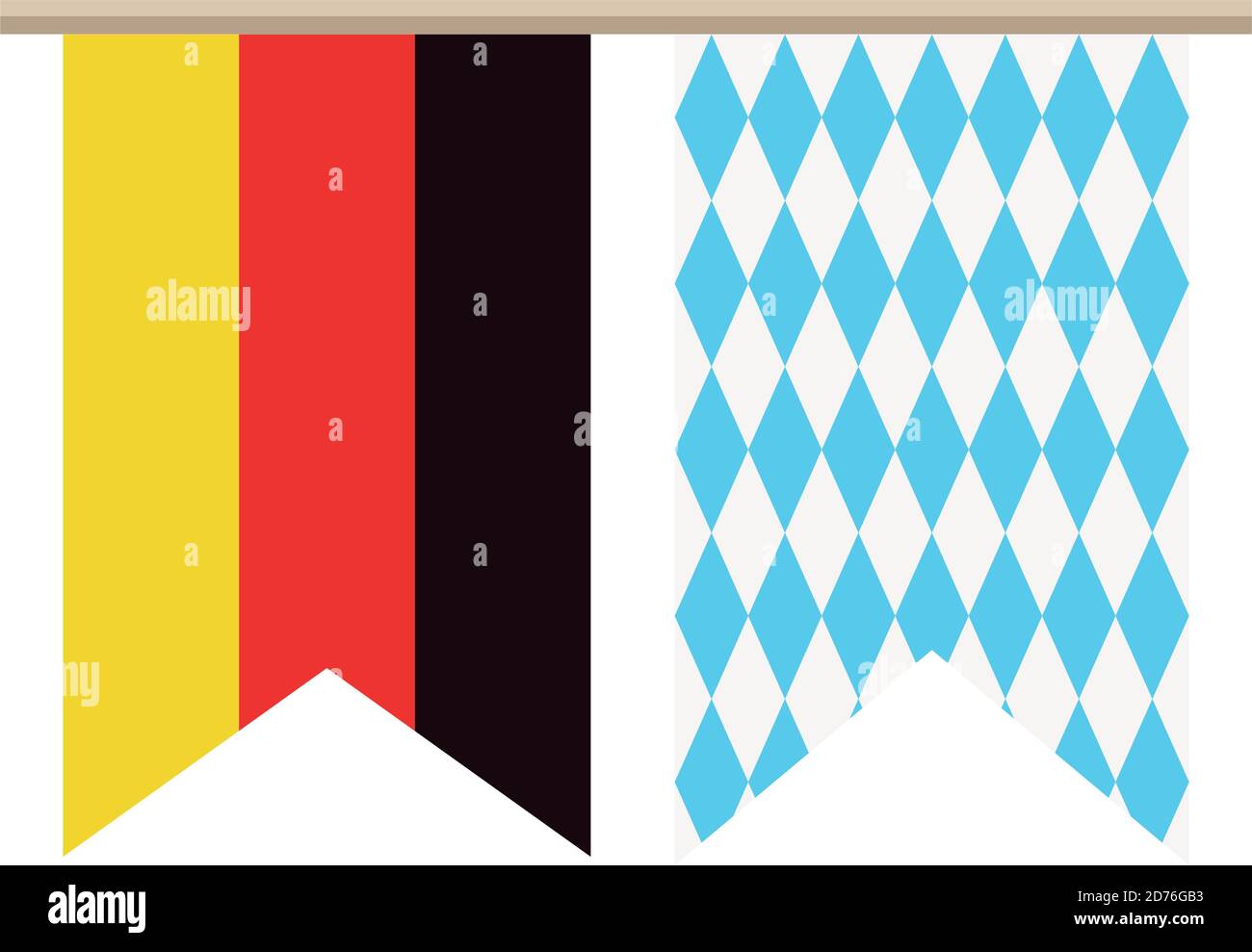 oktoberfest and germany flags hanging vector illustration design Stock ...