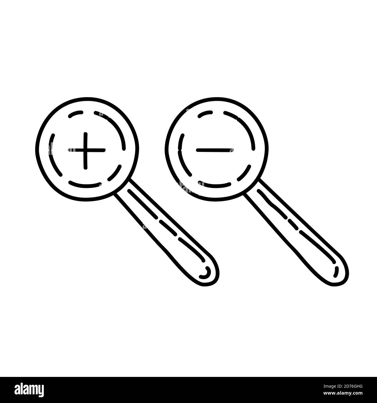 Zoom Icon. Doodle Hand Drawn or Black Outline Icon Style Stock Vector ...