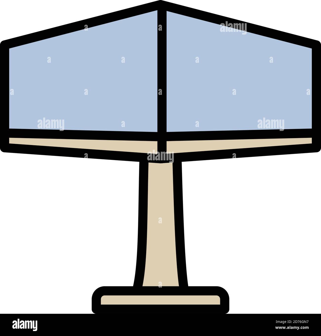 Outdoor advertising billboard icon. Outline outdoor advertising ...