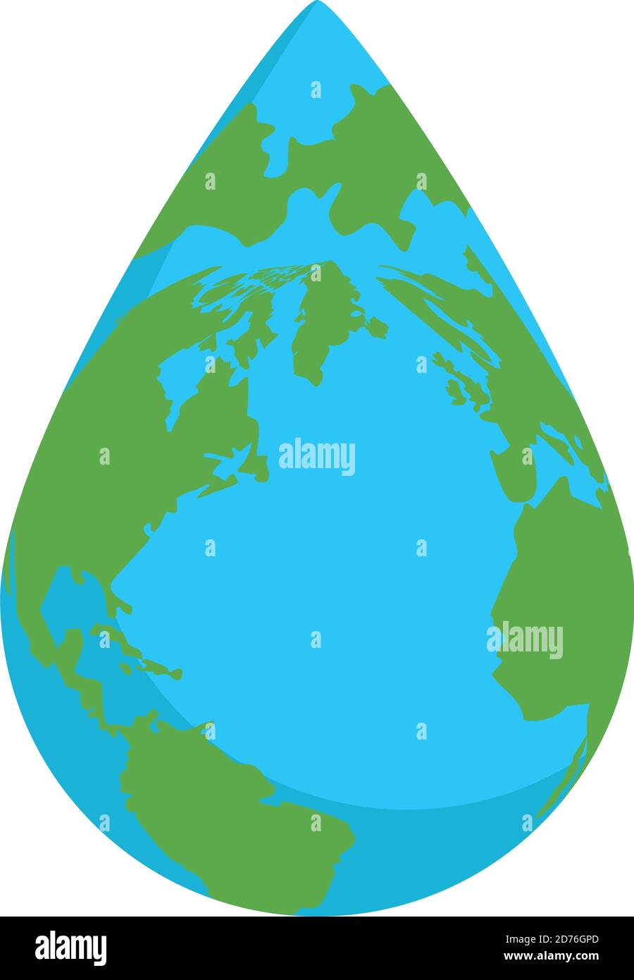 earth planet with water drop shape vector illustration design Stock ...