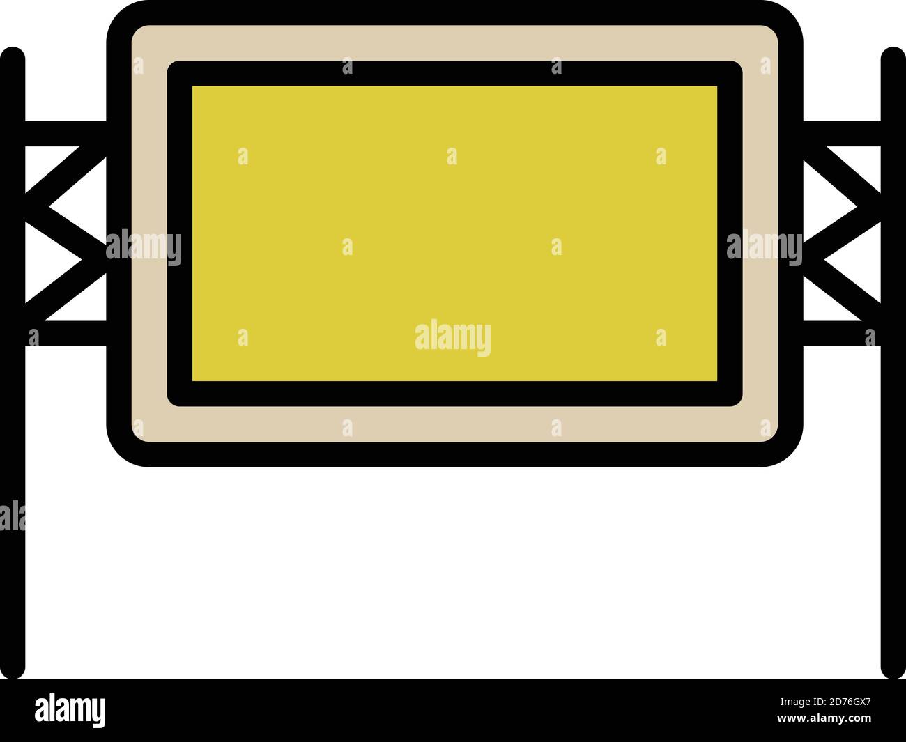 Highway road outdoor advertising icon. Outline highway road outdoor ...