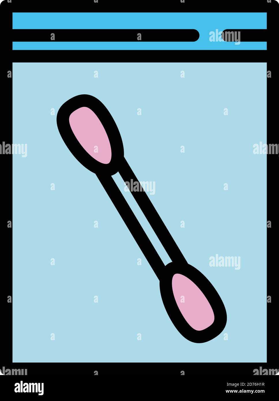 Forensic laboratory pack stick icon. Outline forensic laboratory pack ...