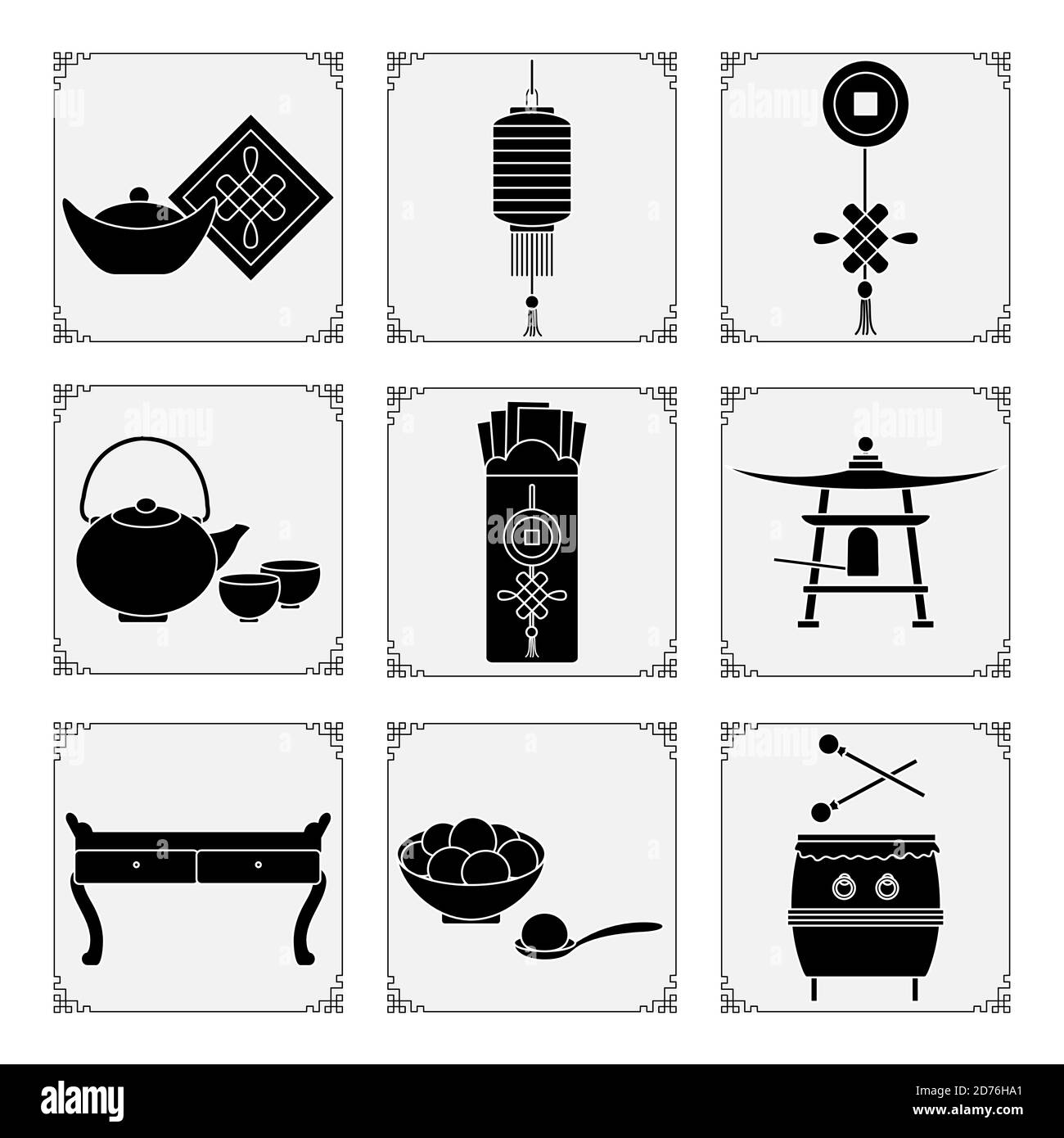 Symbols of the Chinese New Year 2021 Vector illustration Chinese ...