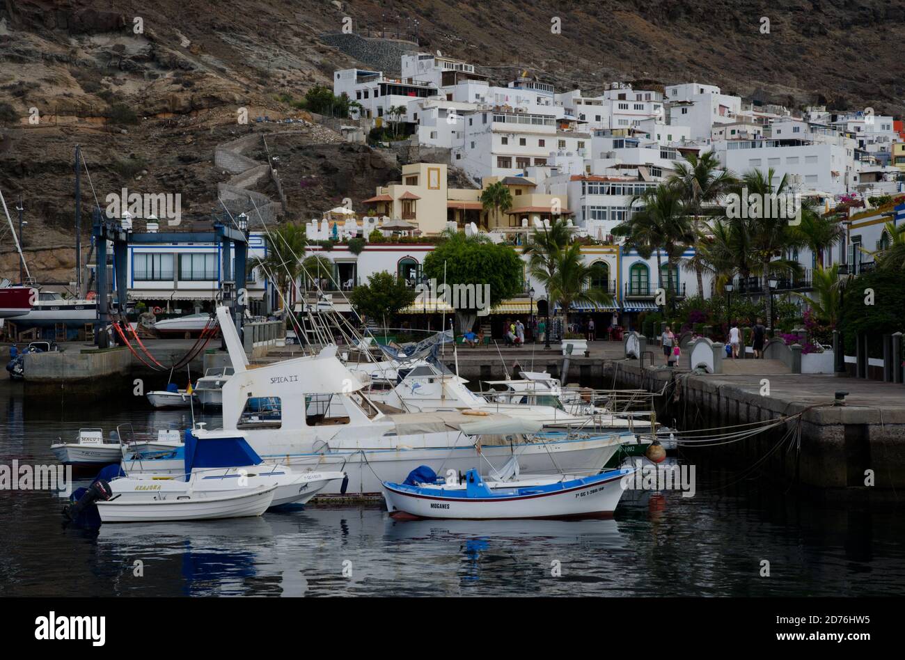 Mogan. Gran Canaria. Canary Islands. Spain. October 24, 2013: yachts ...