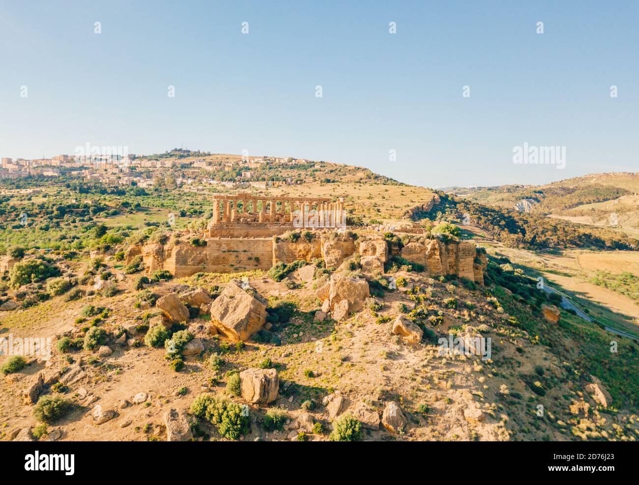 Landscape of Temple of Hera ruins of Doric style architecture in ...