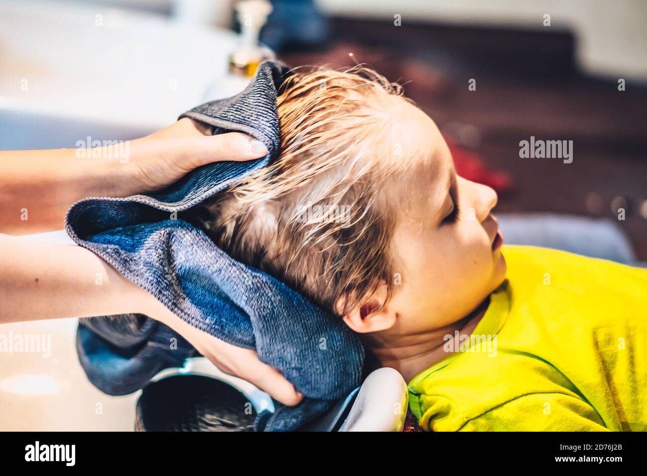 Boy washing face sink hi-res stock photography and images - Alamy