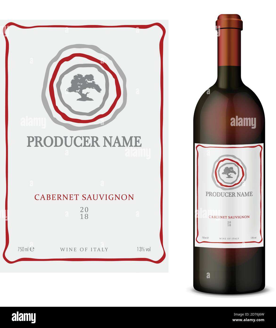 Wine Bottle Template Vector