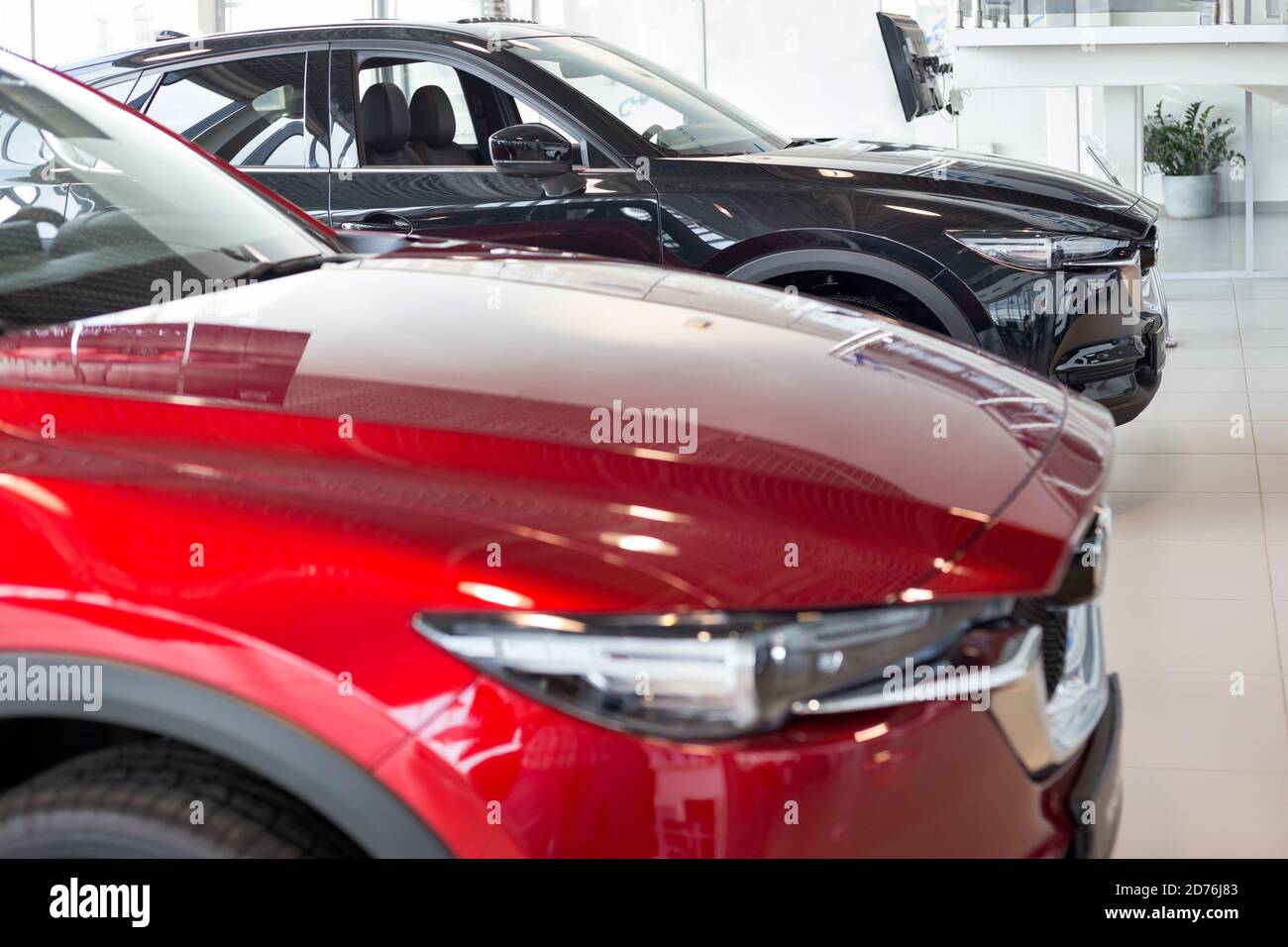 Russia, Izhevsk - August 06, 2020: New modern prestigious cars in the ...