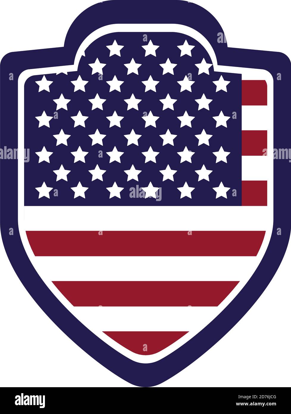 united states of america flag in shield vector illustration design ...