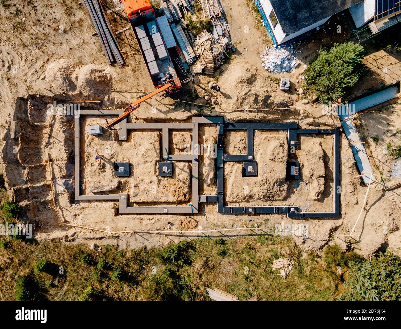 Aerial shot construction site hi-res stock photography and images - Alamy
