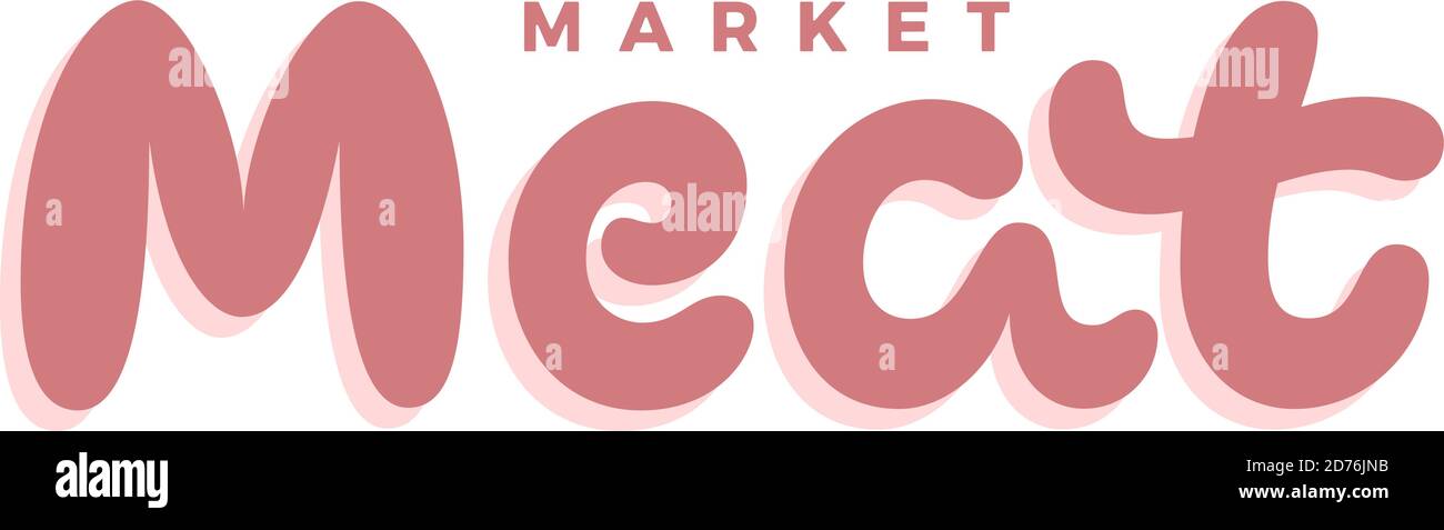 Meat Market vector logo inscription Stock Vector Image & Art - Alamy