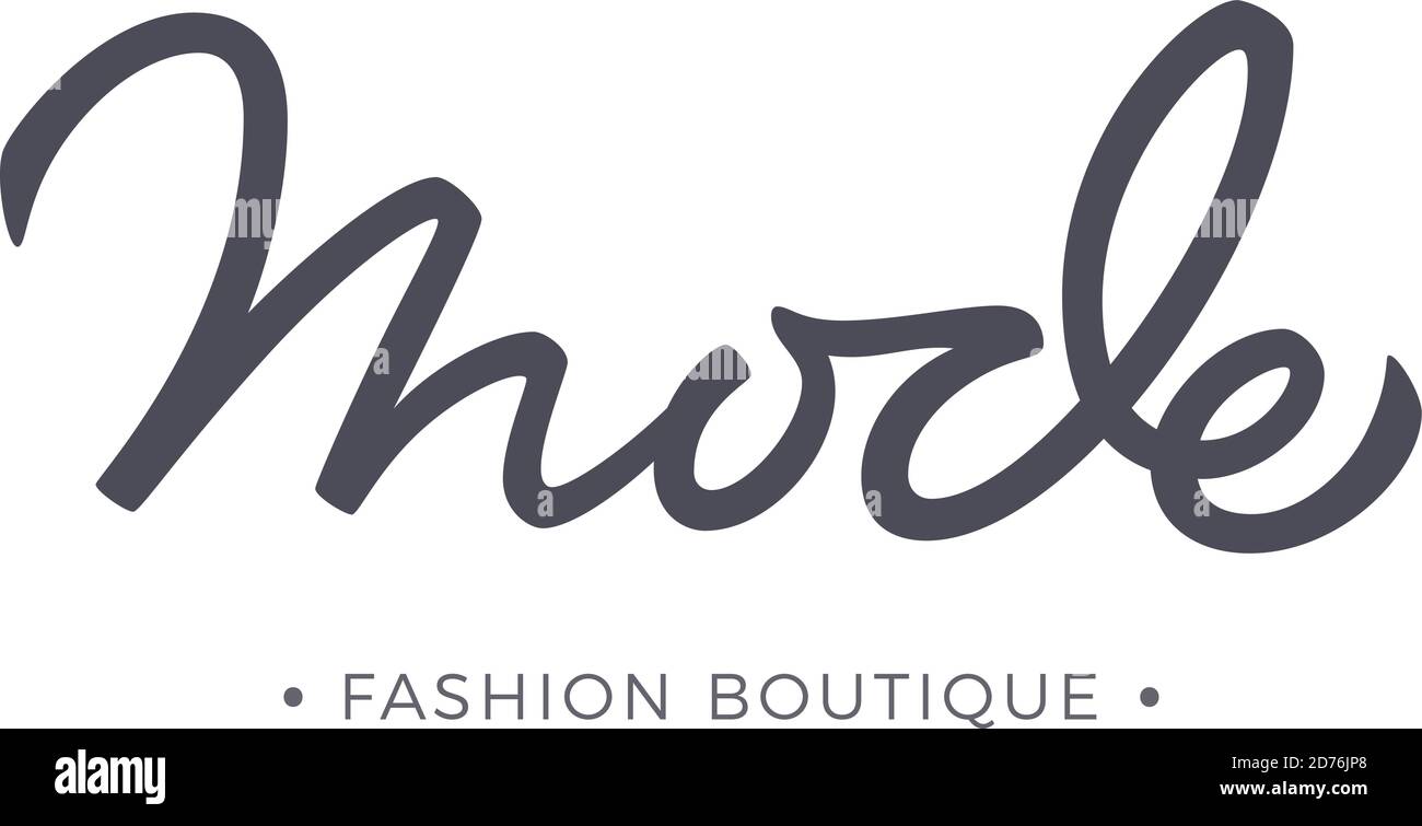 Mode fashion boutique vector lettering Stock Vector Image & Art - Alamy