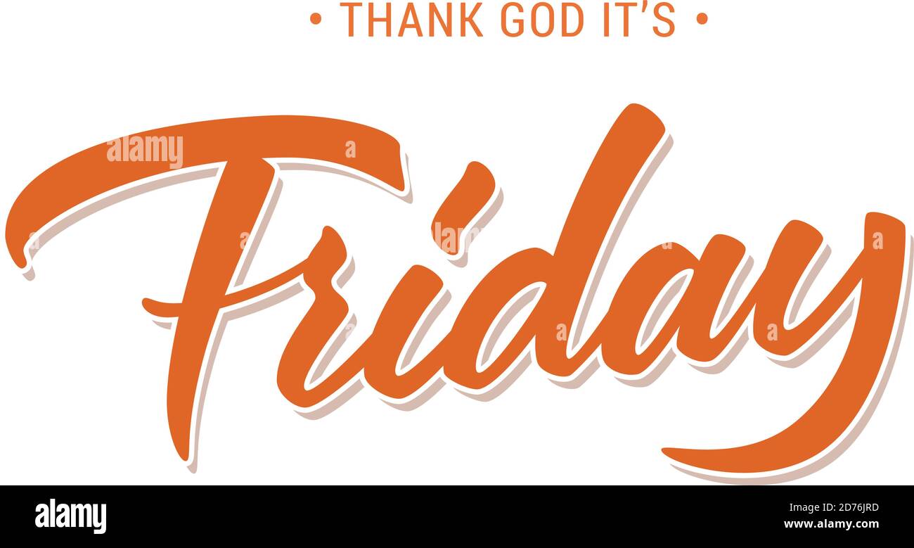 Friday lettering vector inscription Stock Vector Image & Art - Alamy