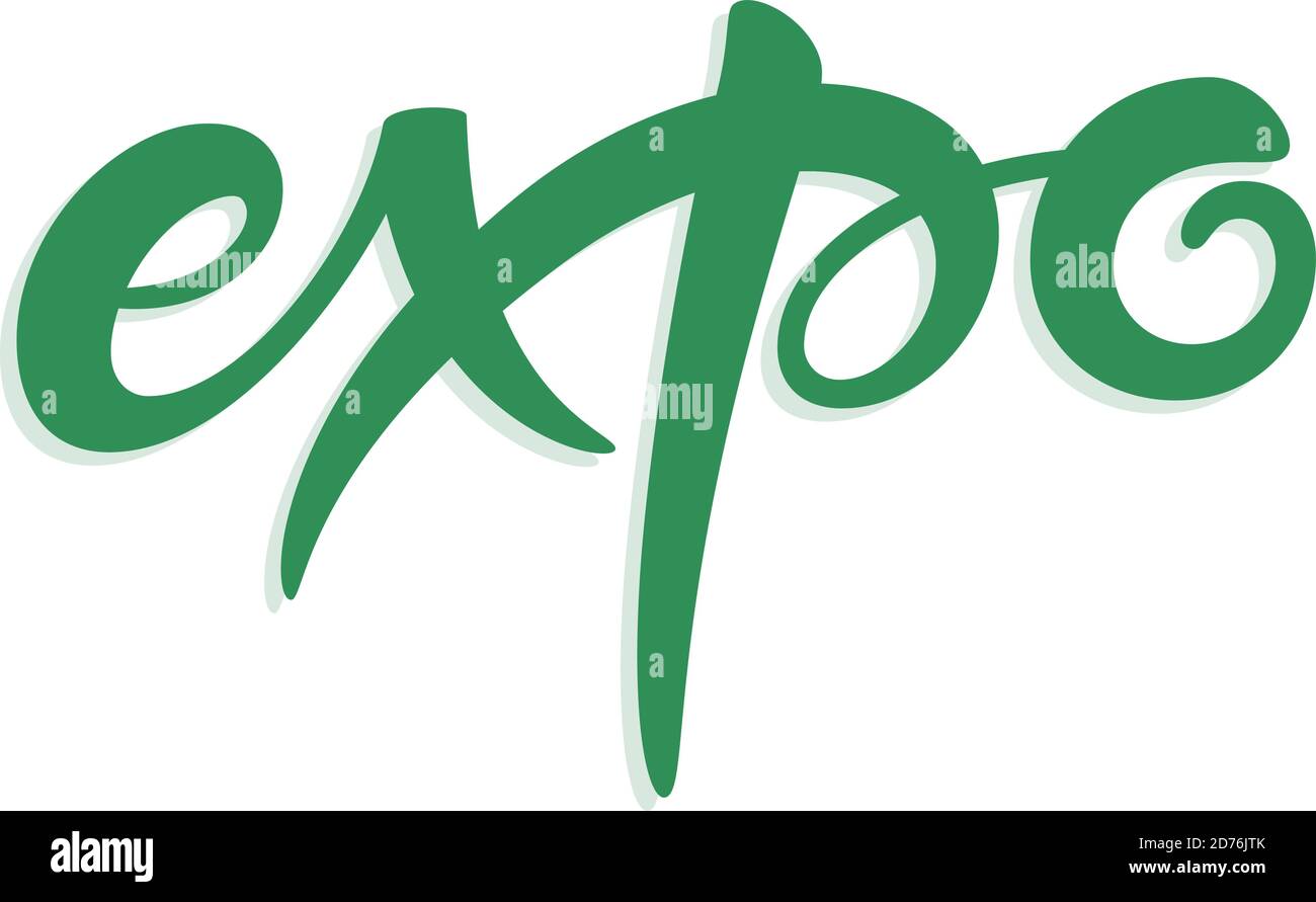 Expo text lettering vector inscription Stock Vector Image & Art - Alamy
