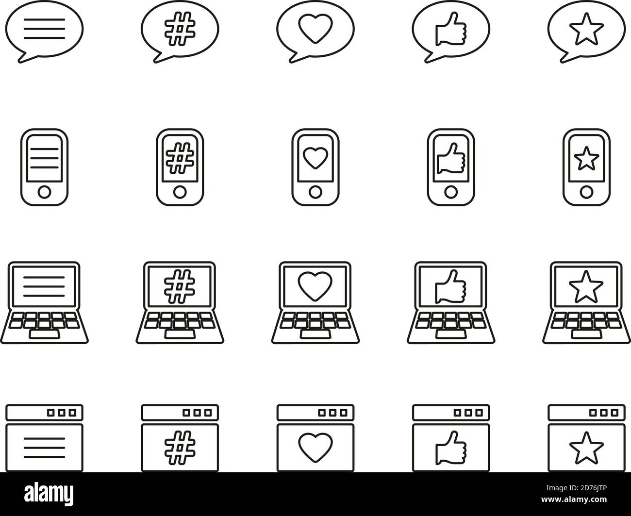 Laptop star rating line Stock Vector Images - Alamy