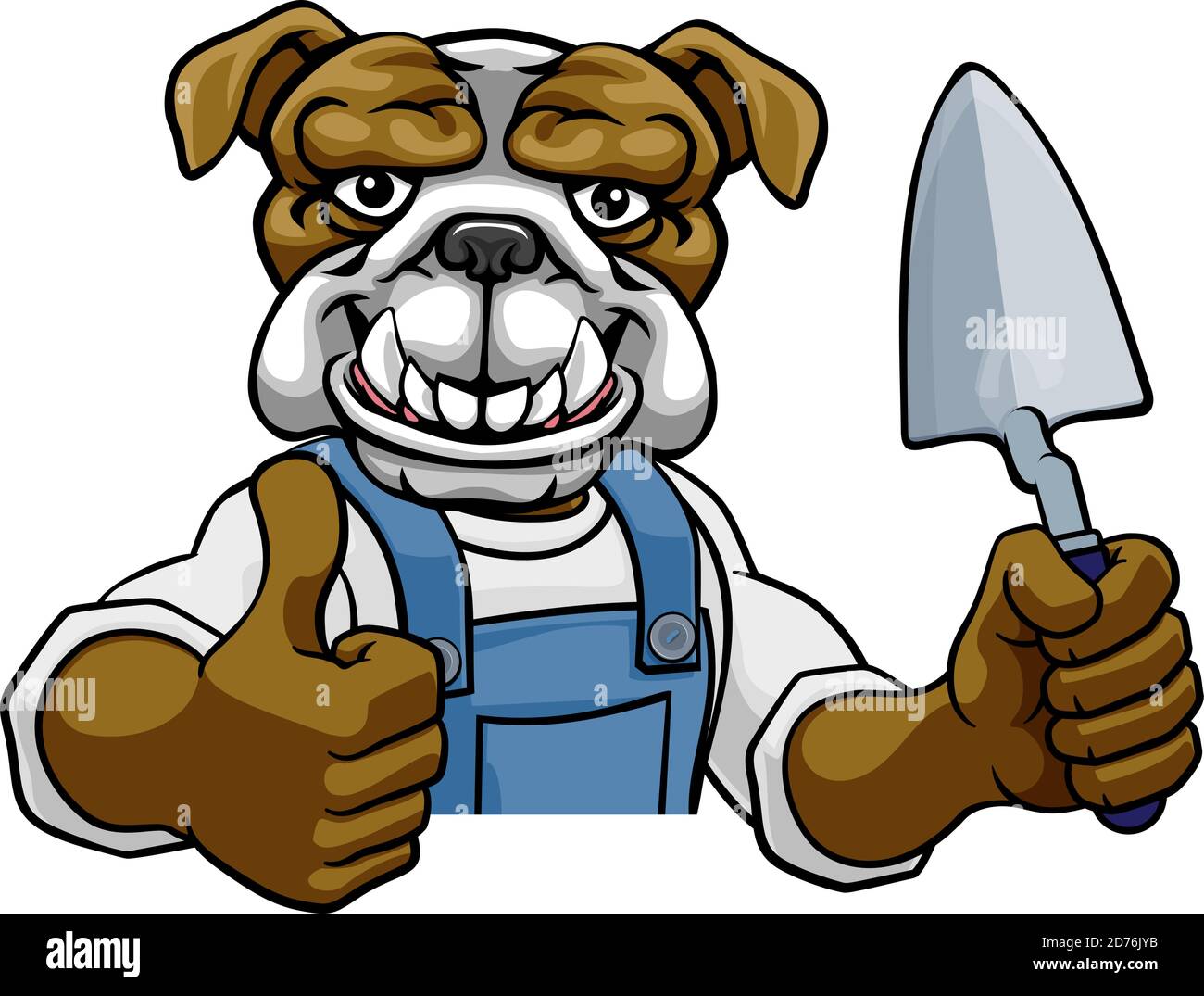 Bulldog Bricklayer Builder Holding Trowel Tool Stock Vector Image & Art ...