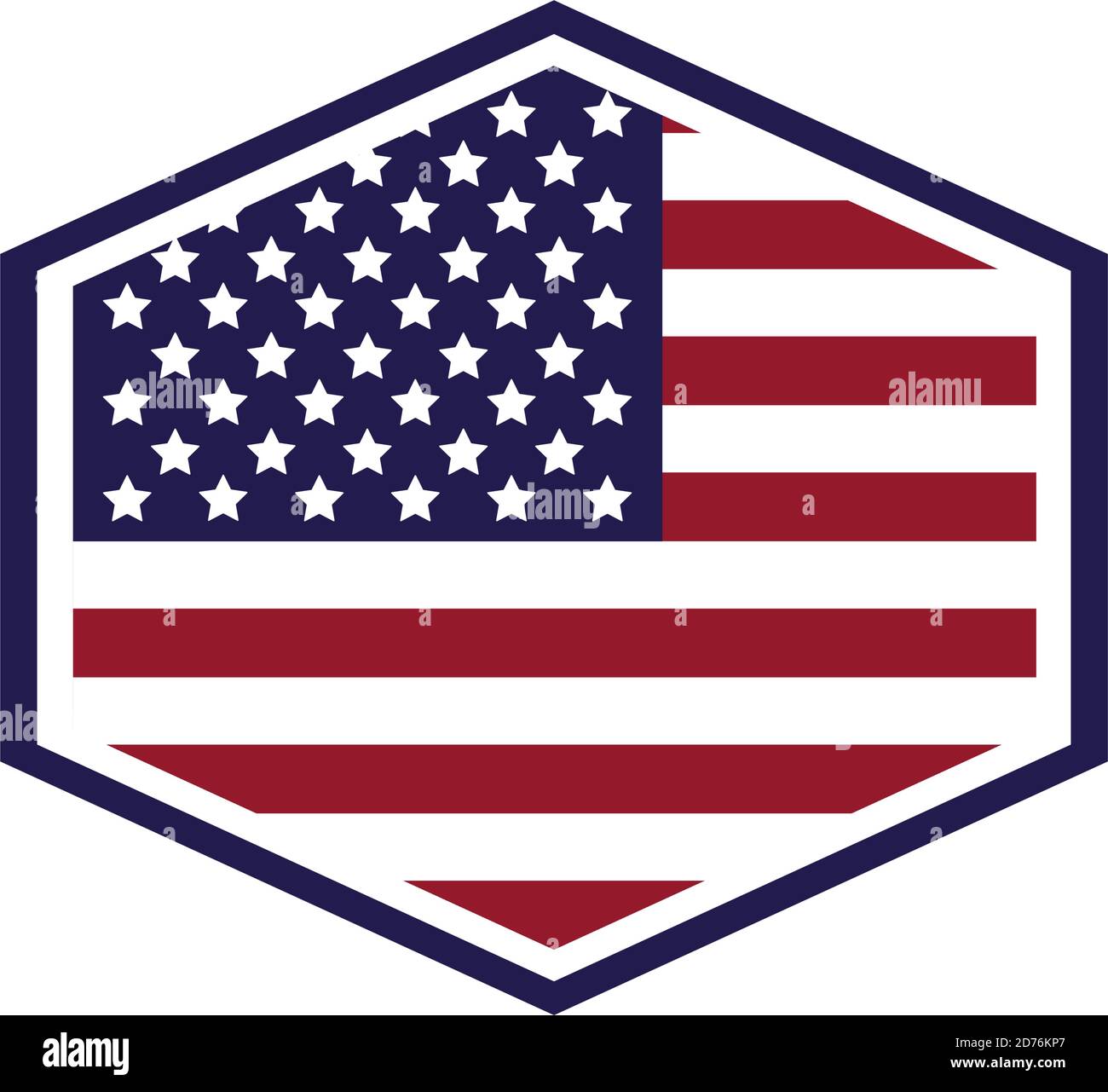 emblem with united states of america flag vector illustration design Stock Vector Image & Art ...