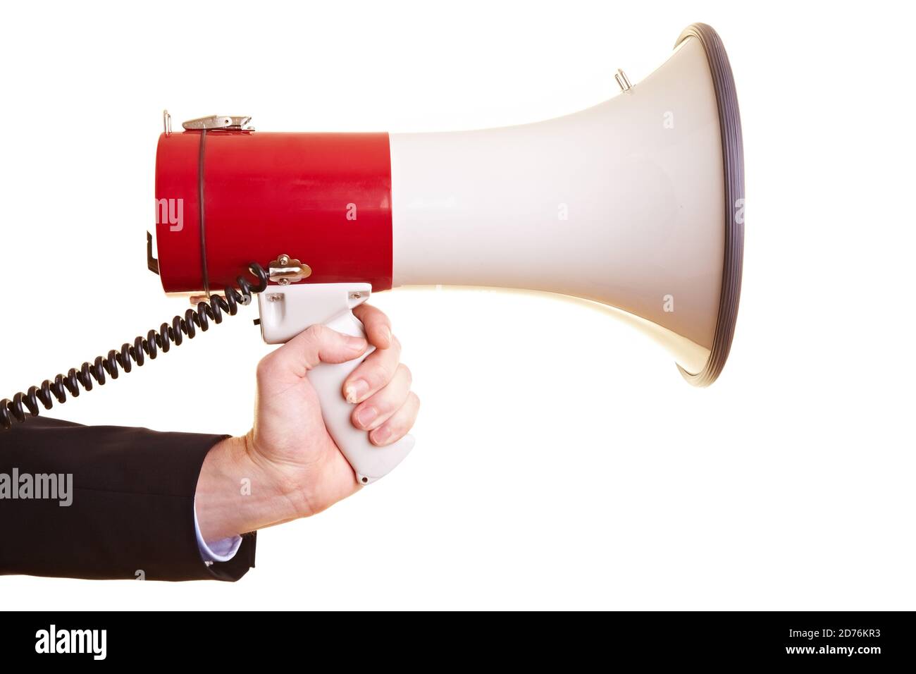 Profile shot man holding Cut Out Stock Images & Pictures - Alamy