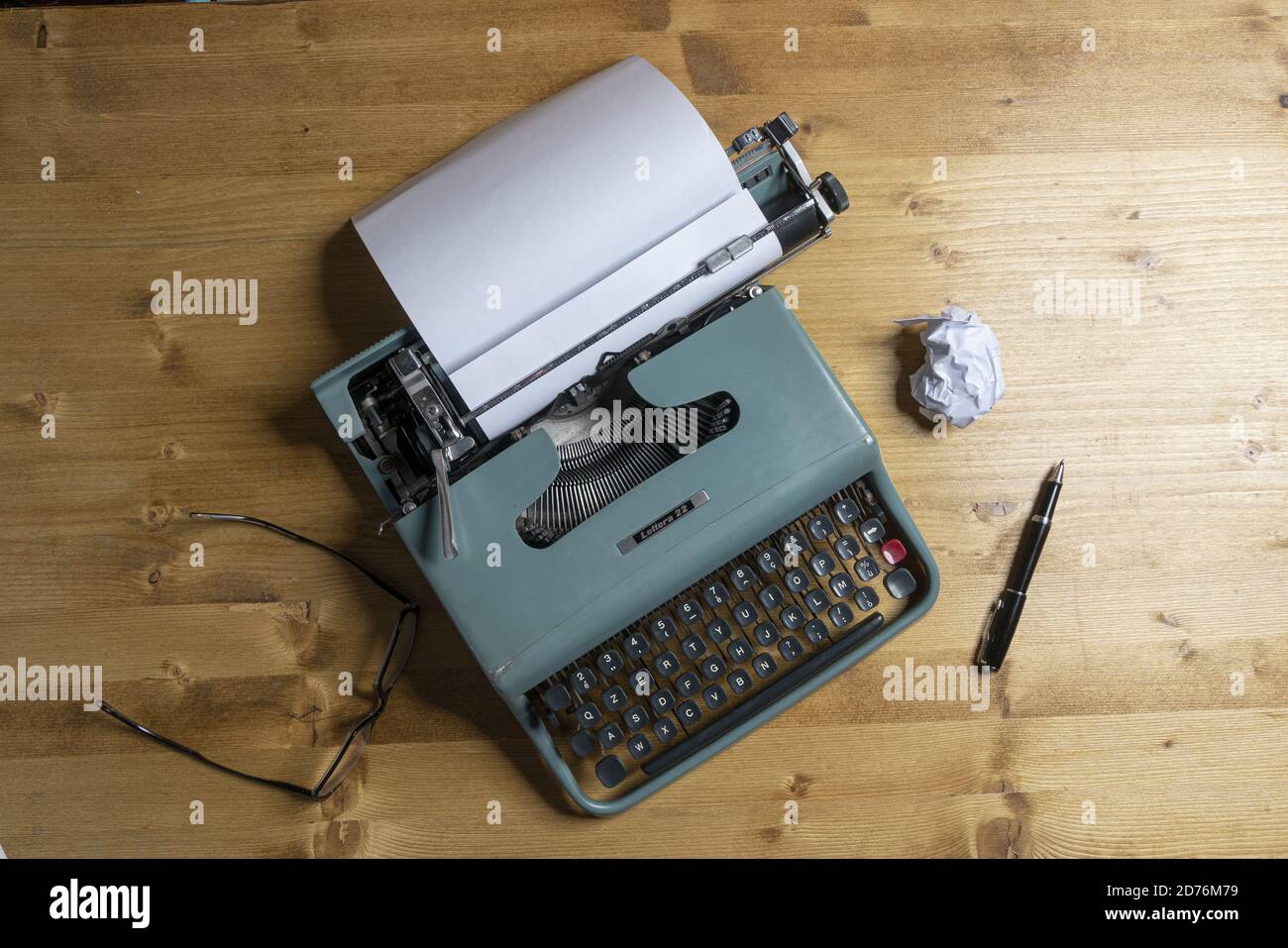 Udine, Italy. October 20, 2020. An old Olivetti typewriter, model ...