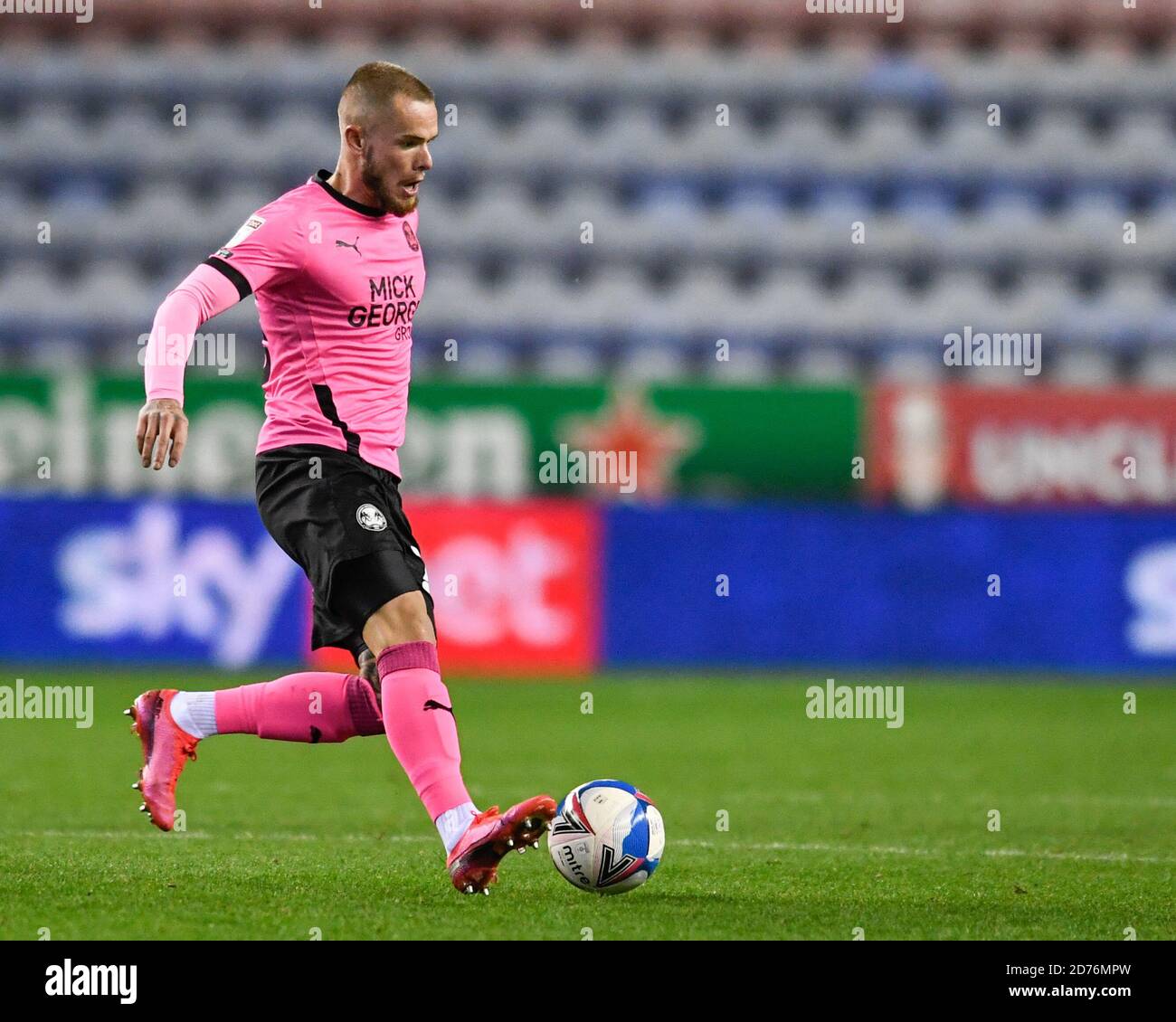 Joe Ward (23) of Peterborough United runs forward with the ball Stock ...