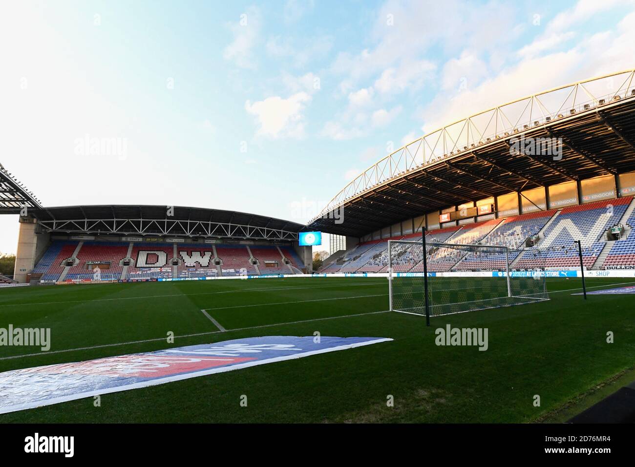 A general view of the DW Stadium, the home of Wigan Athletic Stock ...