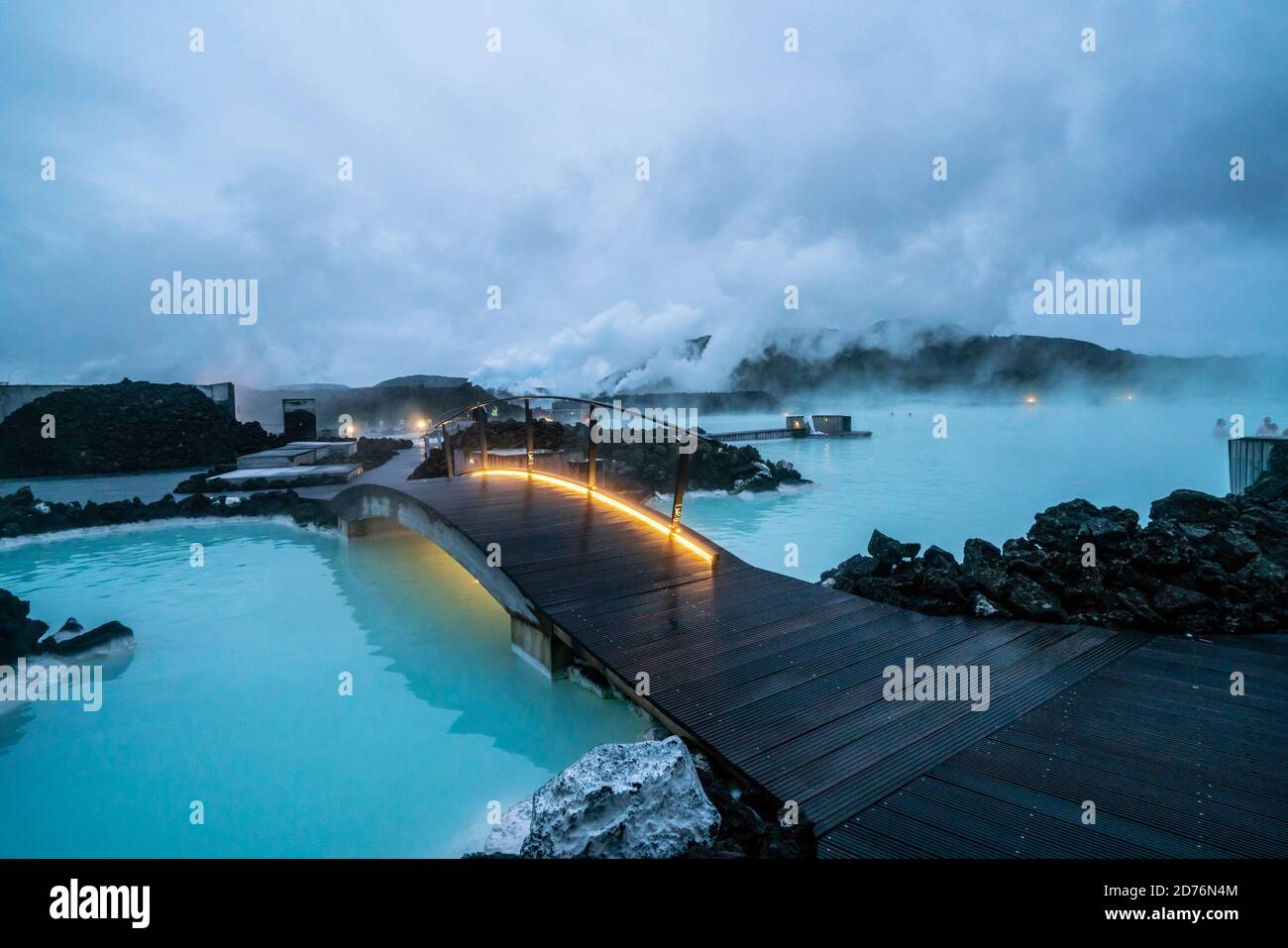 Reykjavik, Iceland - July 4, 2018: Beautiful geothermal spa pool in ...