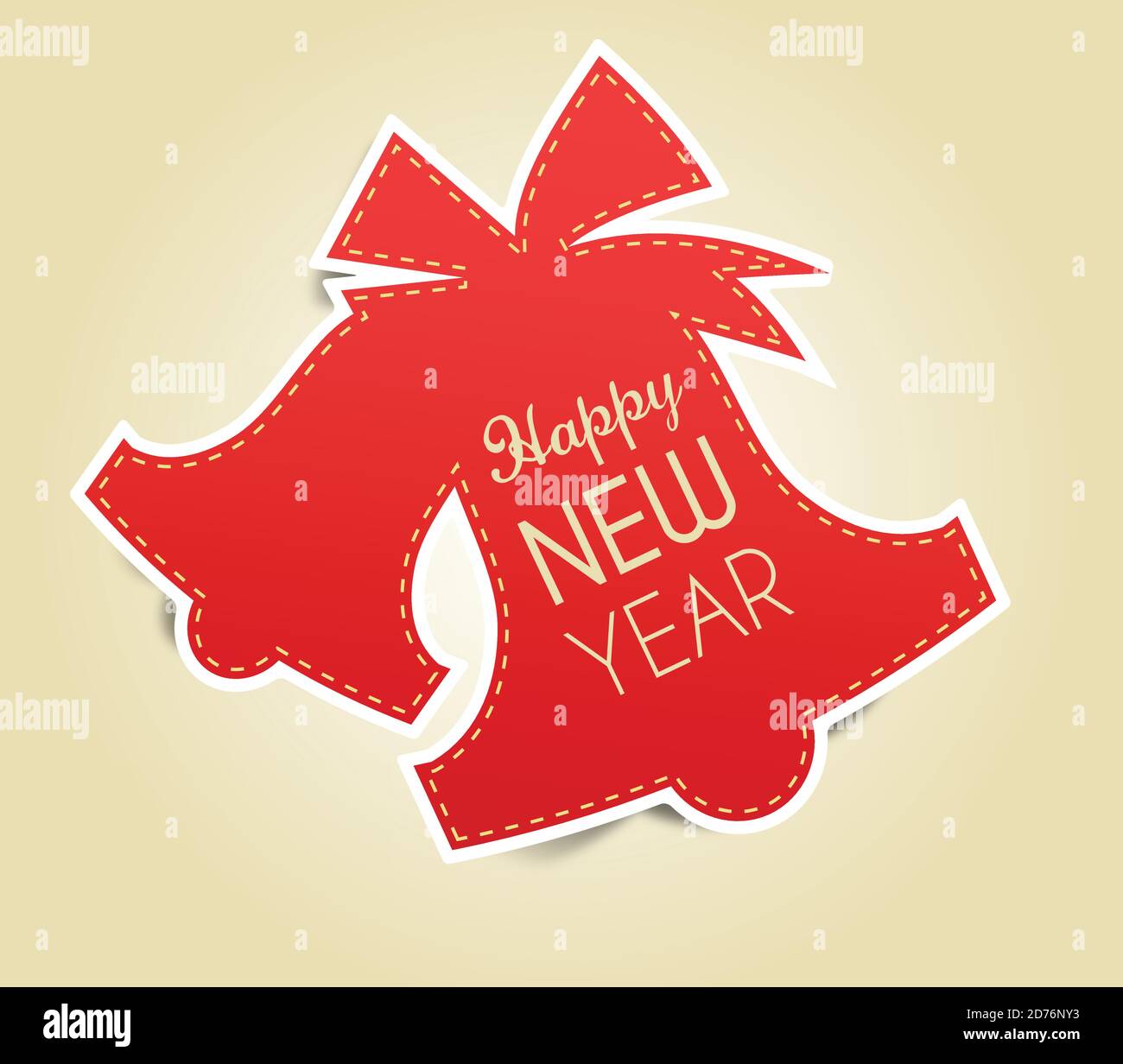 Red Christmas bell shaped label Stock Vector Image & Art - Alamy