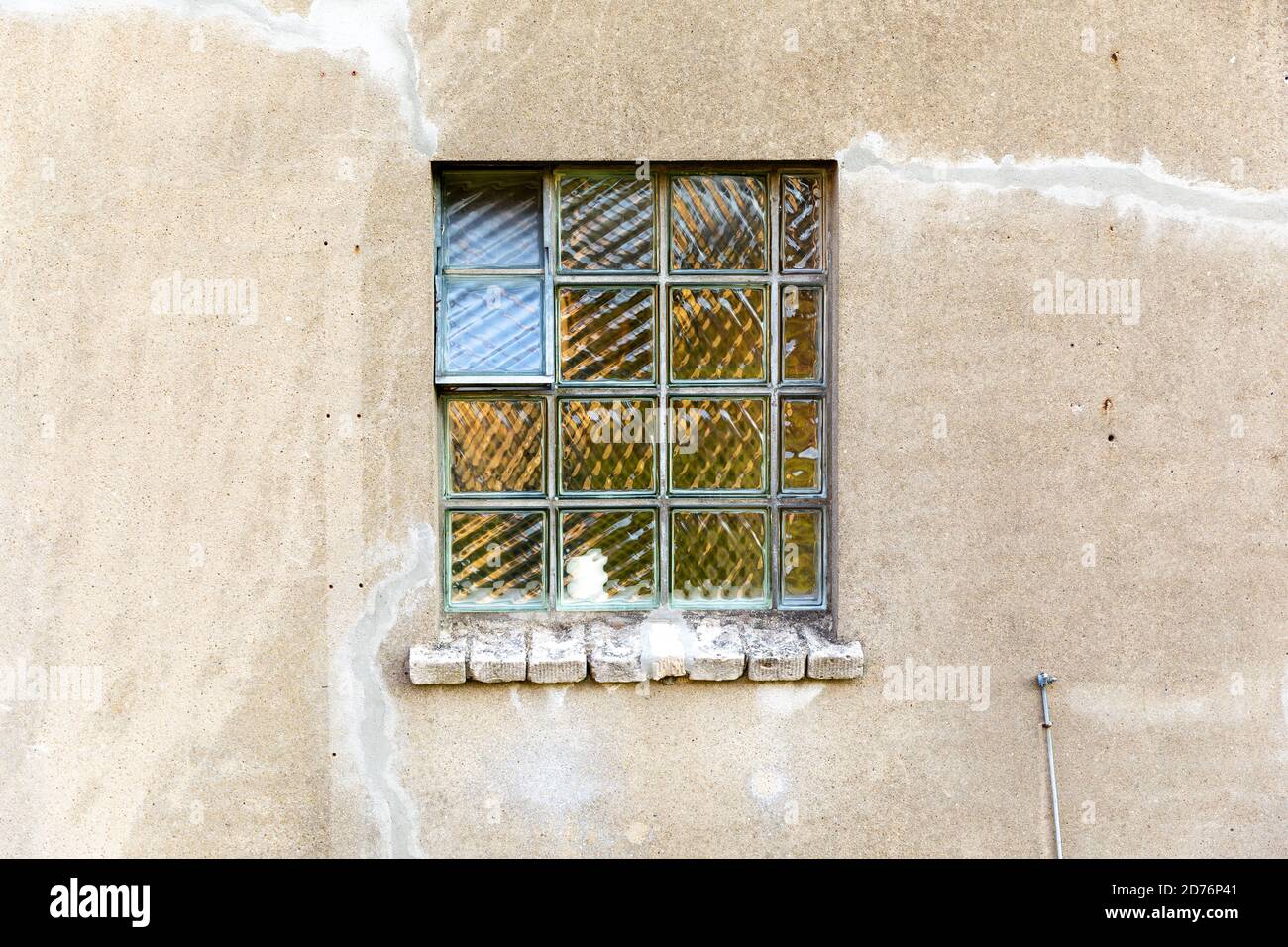 Small old window with a window sill in the old building Stock Photo - Alamy
