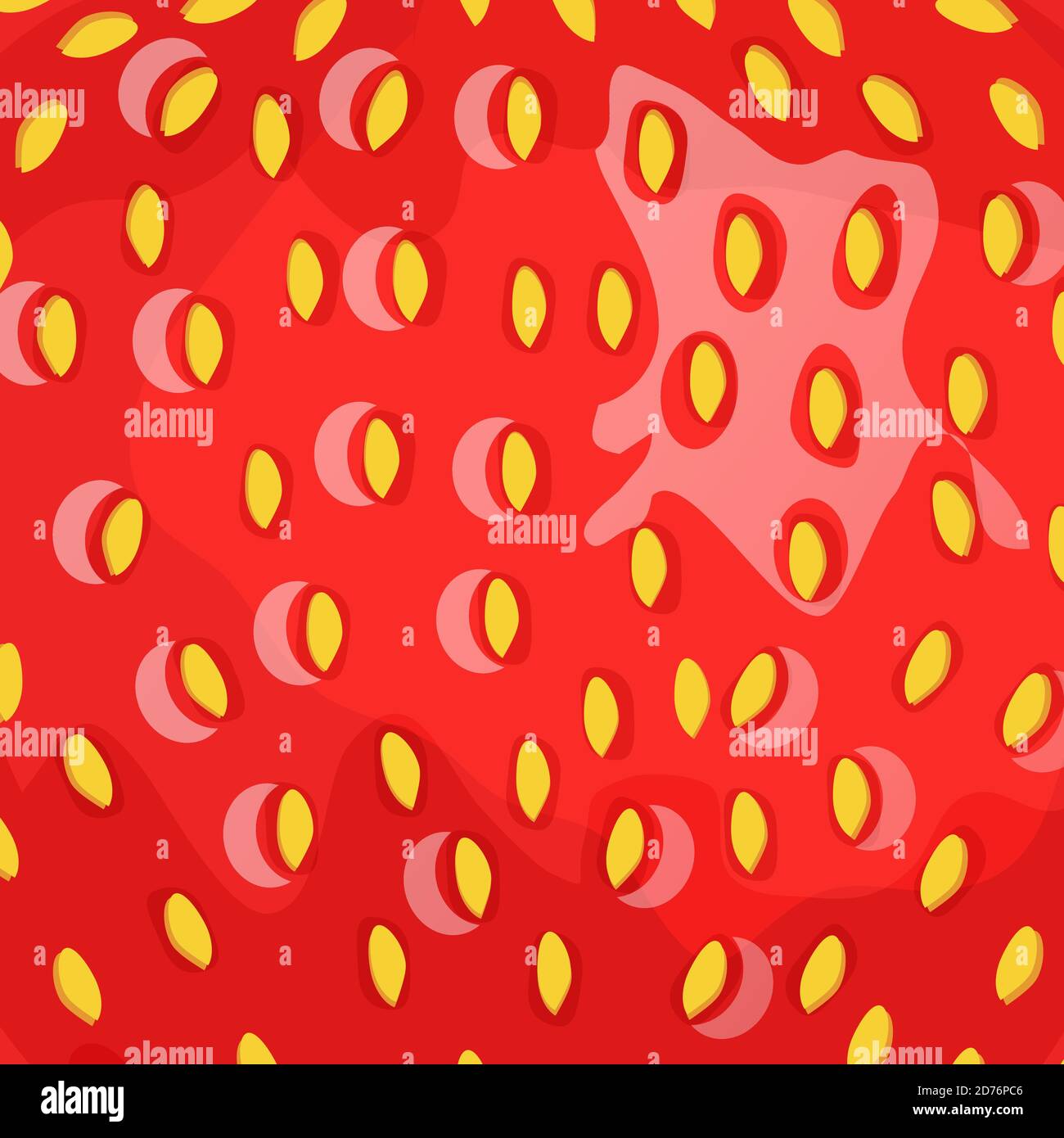 Strawberry texture closeup background. Realistic vector illustration ...