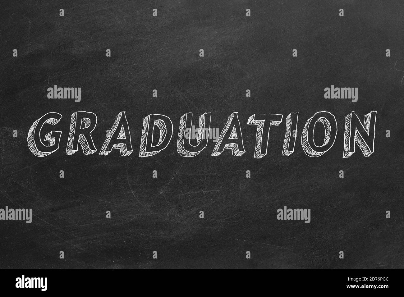 Hand drawing "Graduation" on blackboard Stock Photo - Alamy