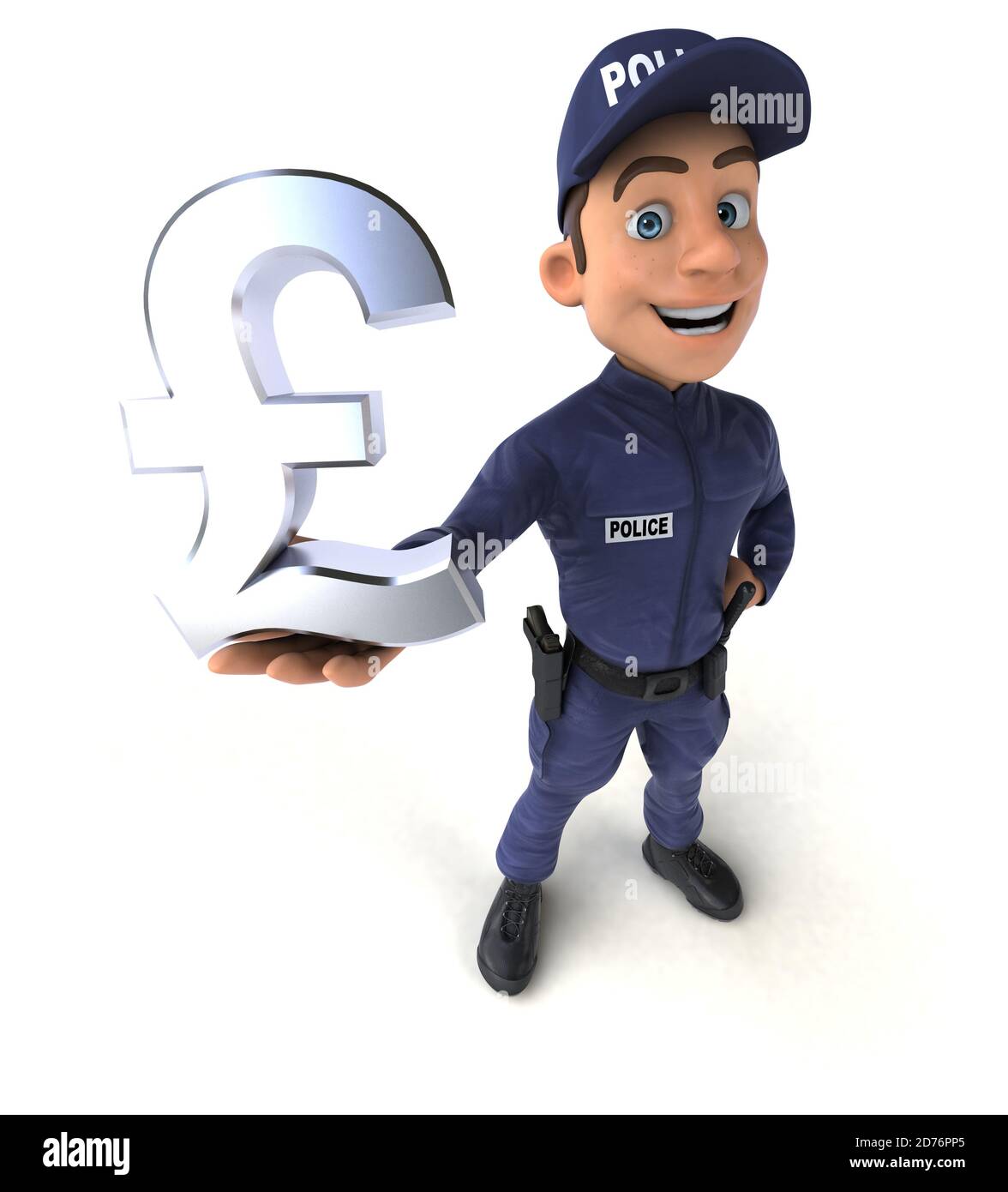 Fun 3D illustration of a cartoon Police Officer Stock Photo - Alamy