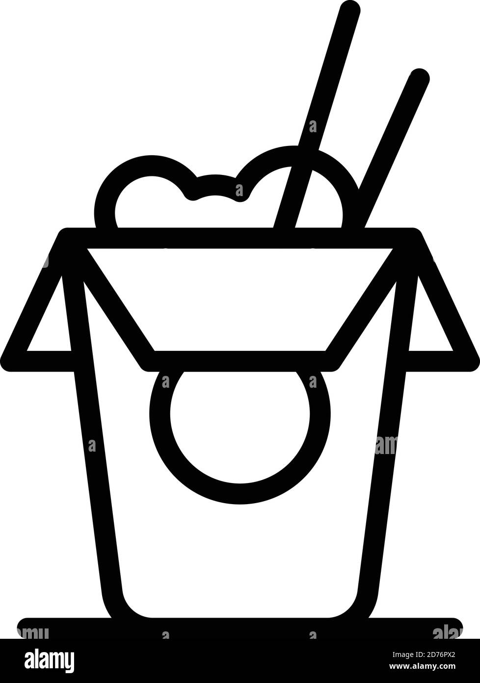 Wok lunch icon. Outline wok lunch vector icon for web design isolated ...