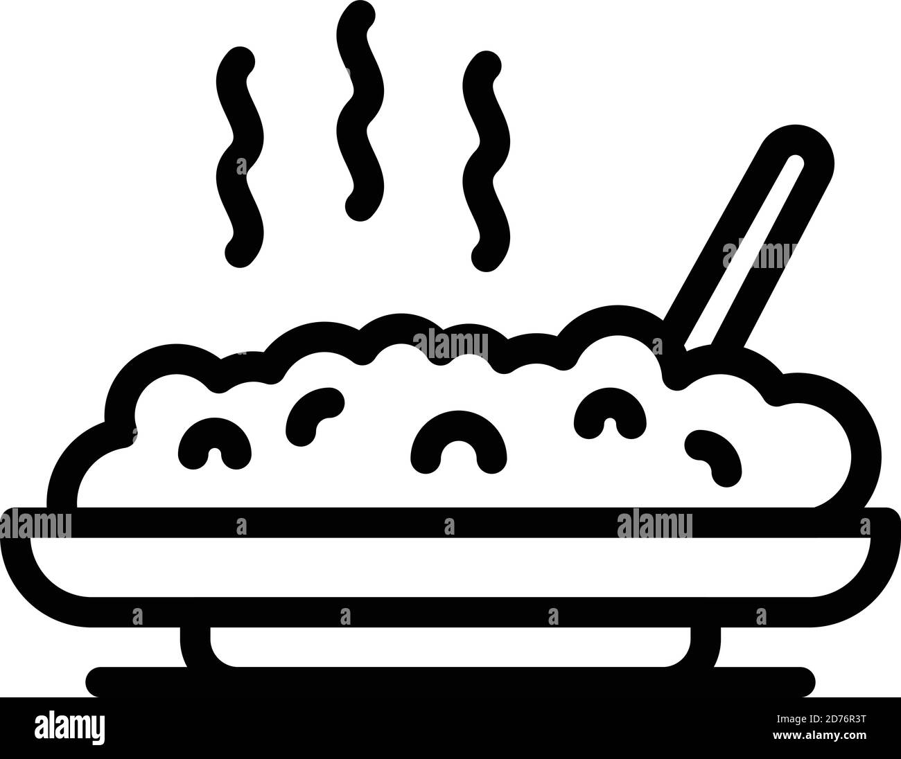 Hot rice icon. Outline hot rice vector icon for web design isolated on ...