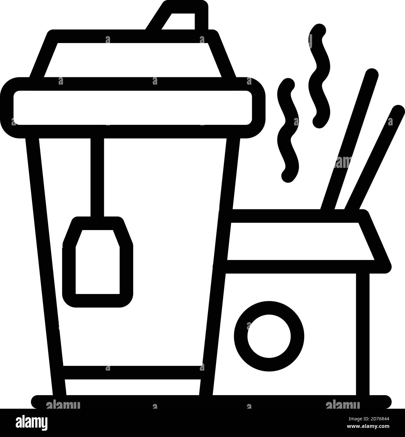 Hot tea icon. Outline hot tea vector icon for web design isolated on ...
