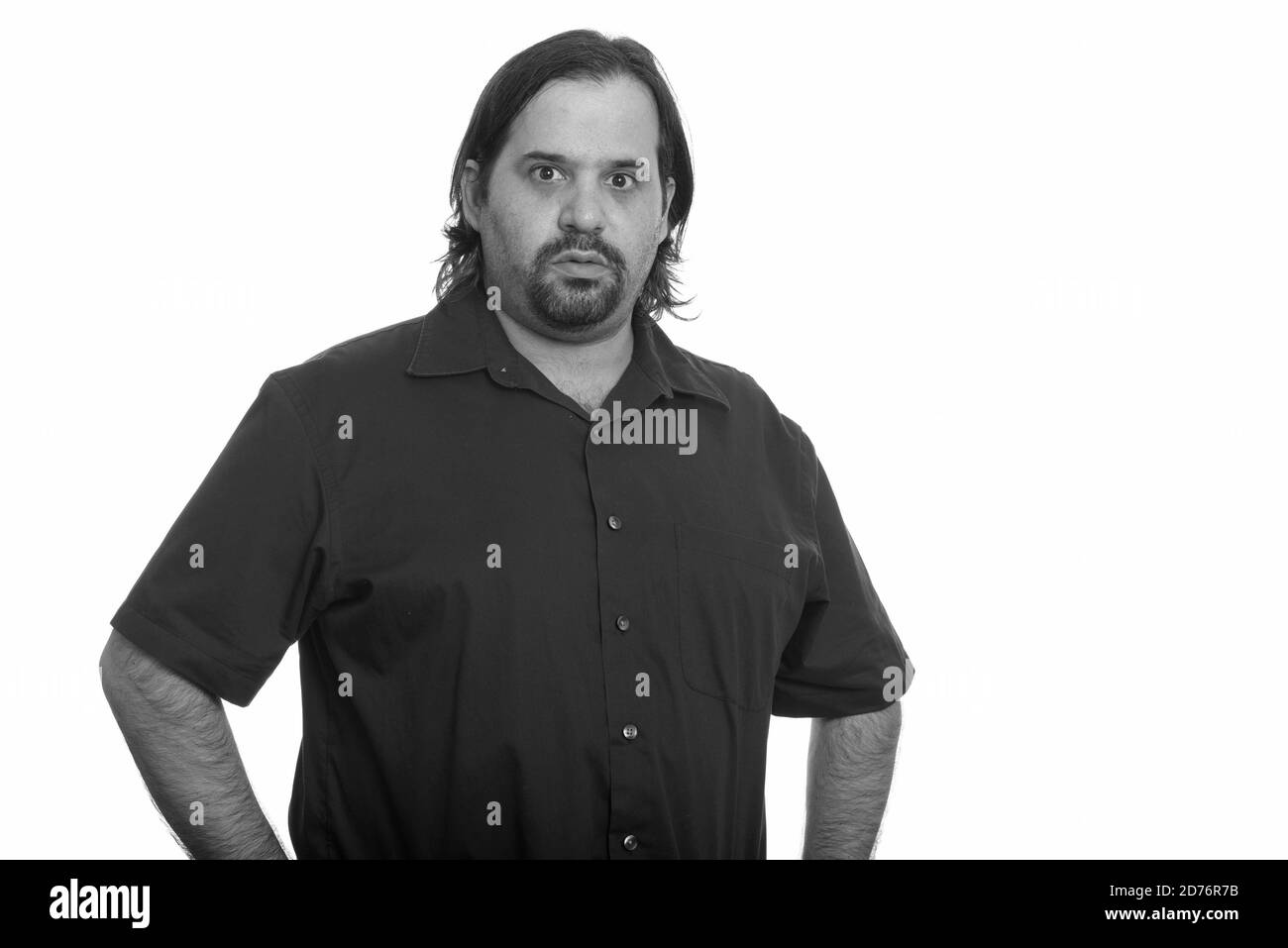 Caucasian fat man Black and White Stock Photos & Images - Alamy