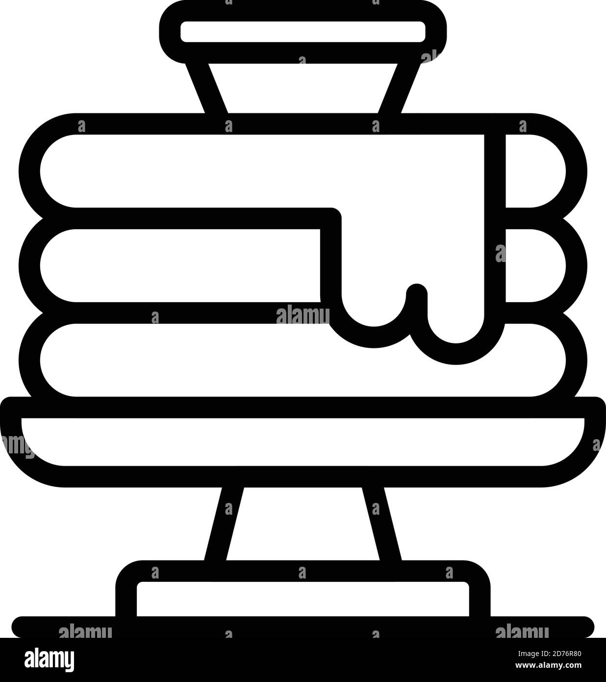 Pancakes stack icon. Outline pancakes stack vector icon for web design ...