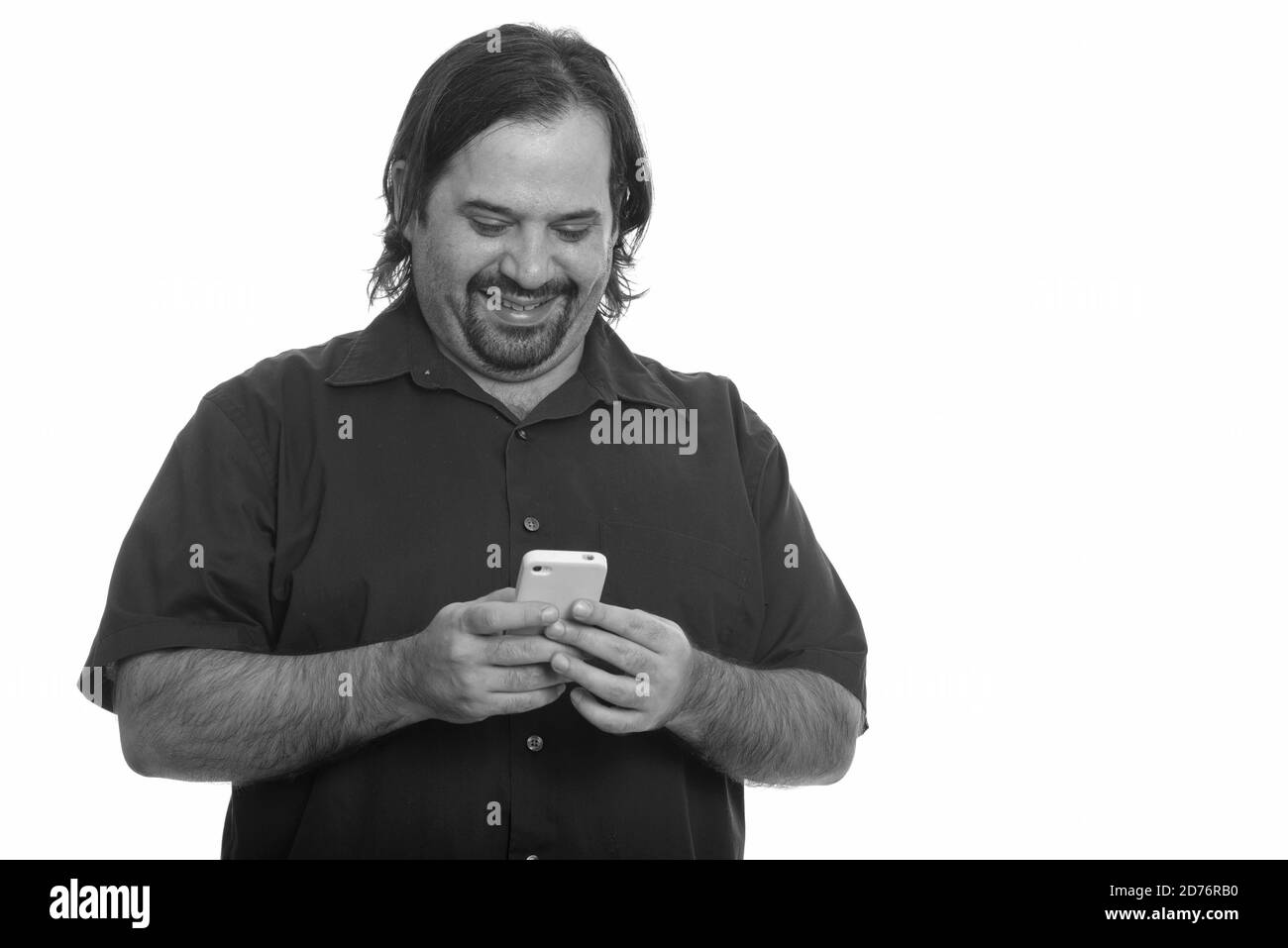 Happy fat man isolated hi-res stock photography and images - Alamy