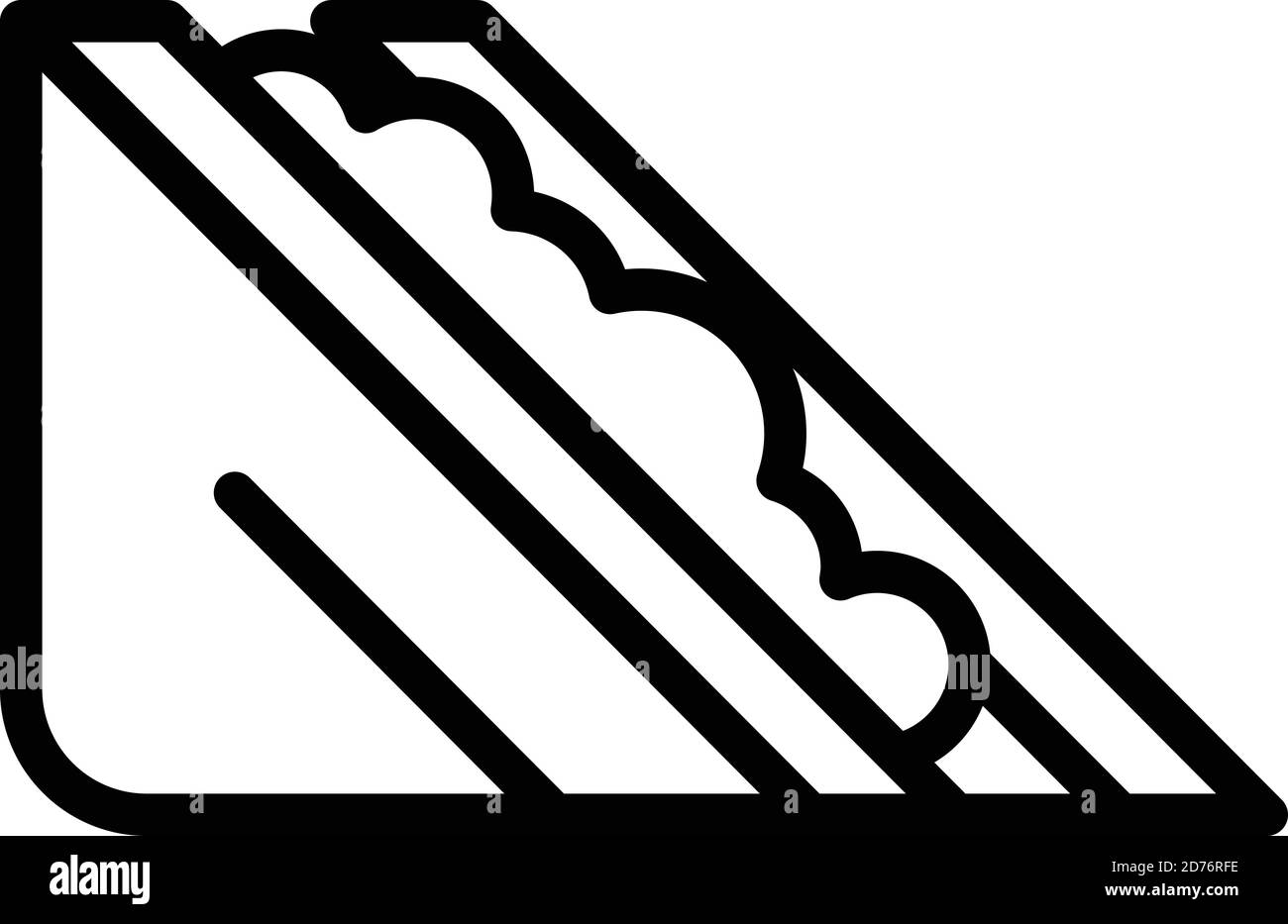 Ham sandwich icon. Outline ham sandwich vector icon for web design ...