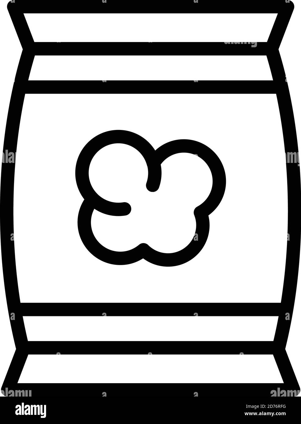 Popcorn pack icon. Outline popcorn pack vector icon for web design ...