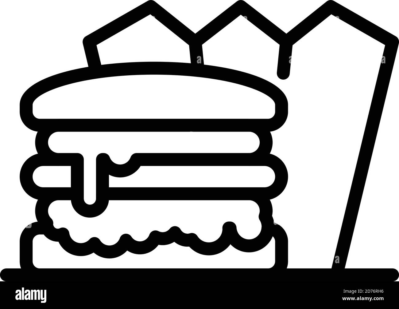 Fast food icon. Outline fast food vector icon for web design isolated ...