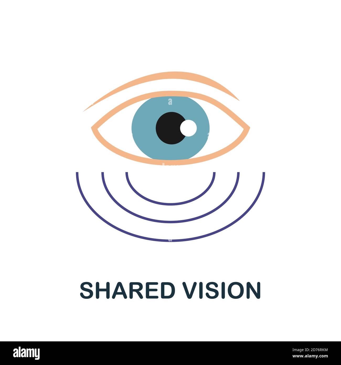 Shared Vision icon. Simple element from business motivation collection ...