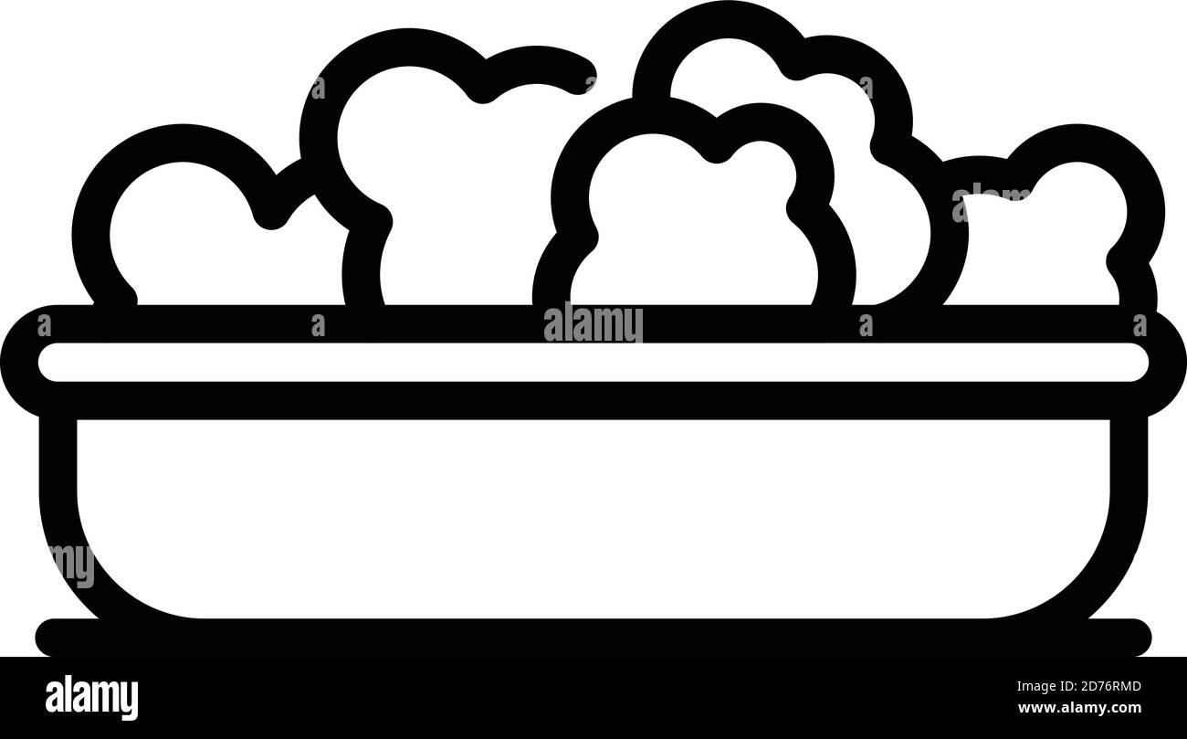 Popcorn bowl icon. Outline popcorn bowl vector icon for web design ...
