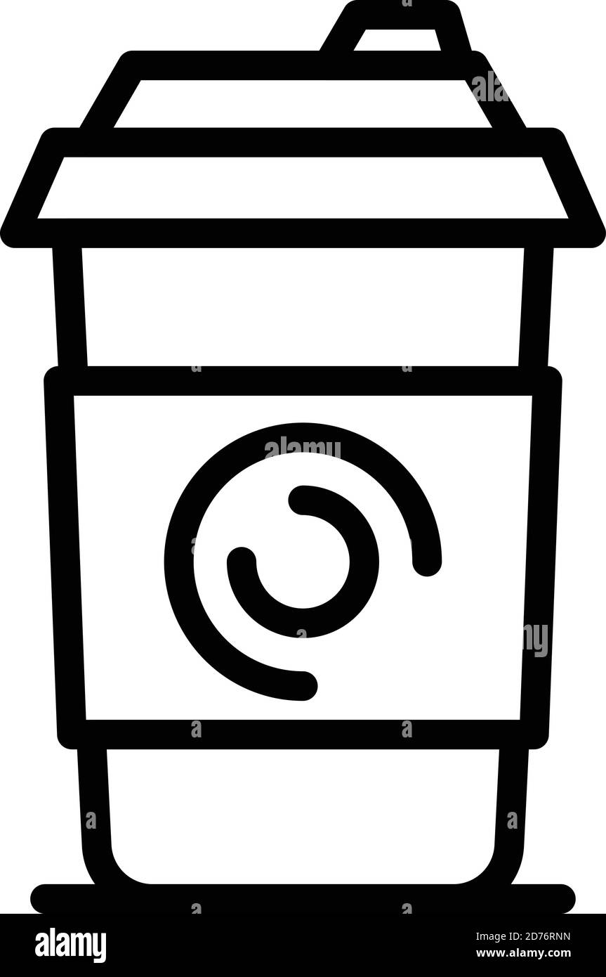 Coffee latte icon. Outline coffee latte vector icon for web design ...
