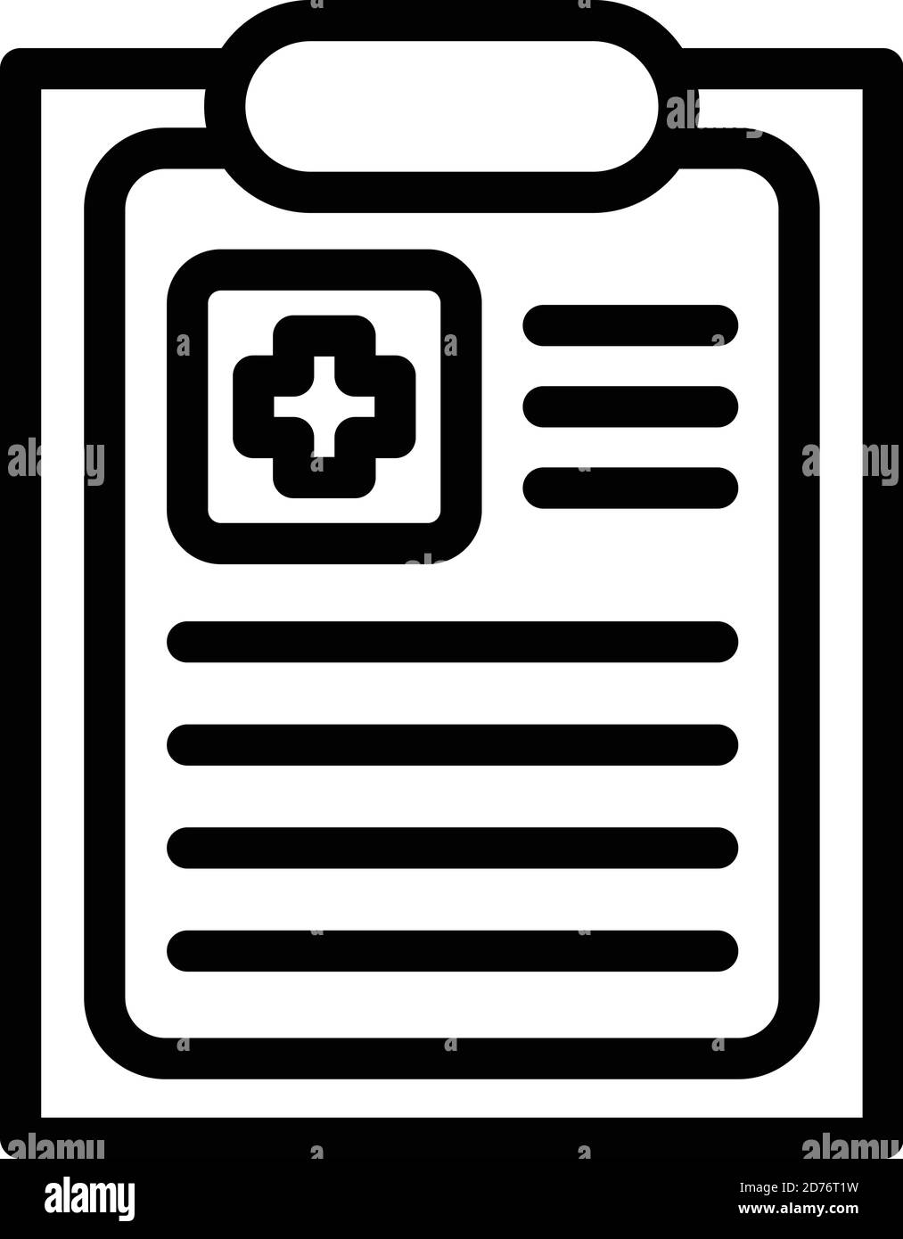 Medical report icon. Outline medical report vector icon for web design ...