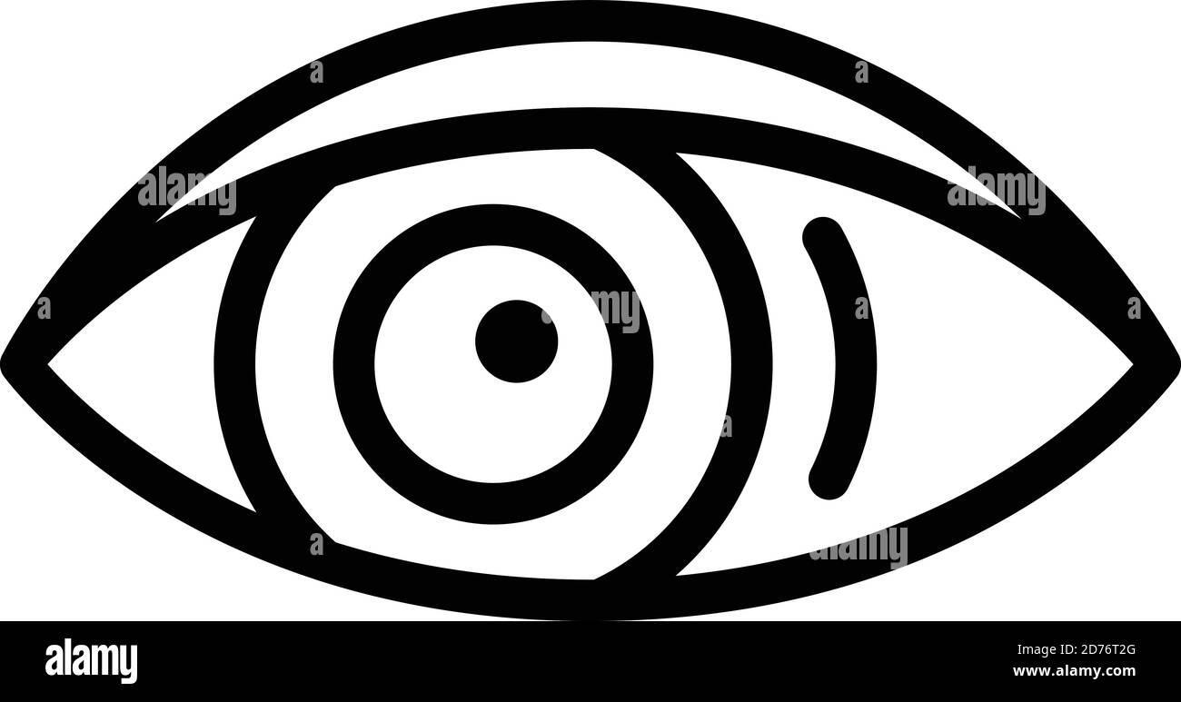 Human eye icon. Outline human eye vector icon for web design isolated ...