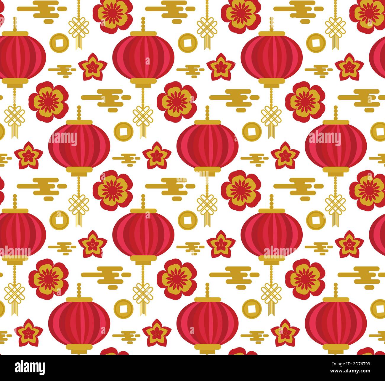 Chinese style red gold seamless pattern. Repeating texture, background ...