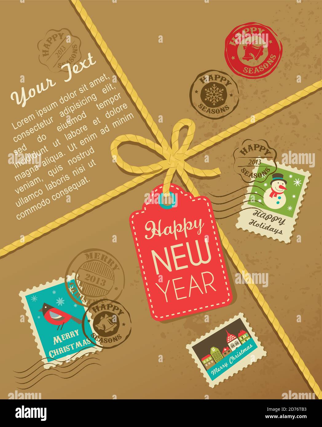 December stamps Stock Vector Images - Alamy