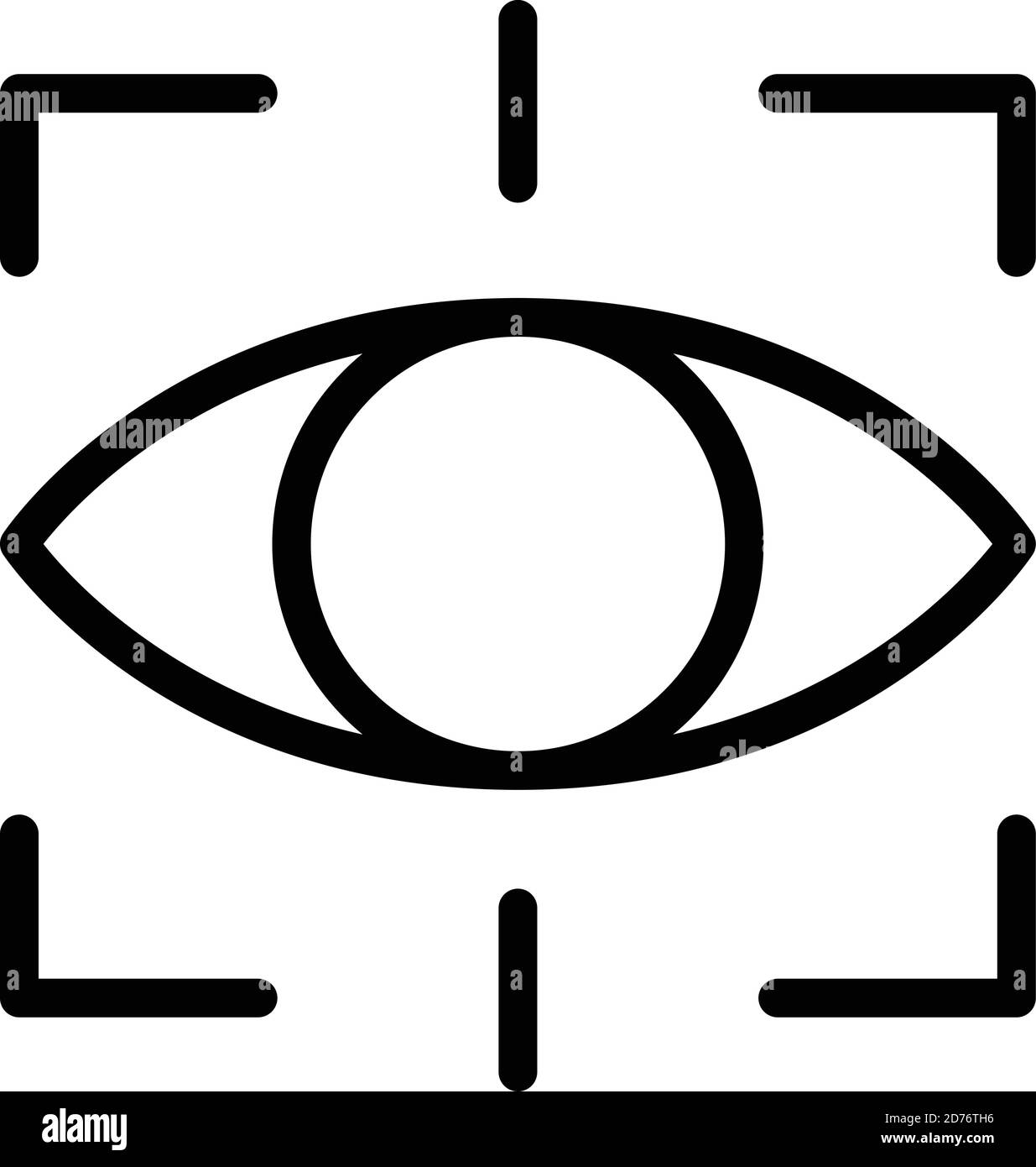 Eye vision icon. Outline eye vision vector icon for web design isolated ...